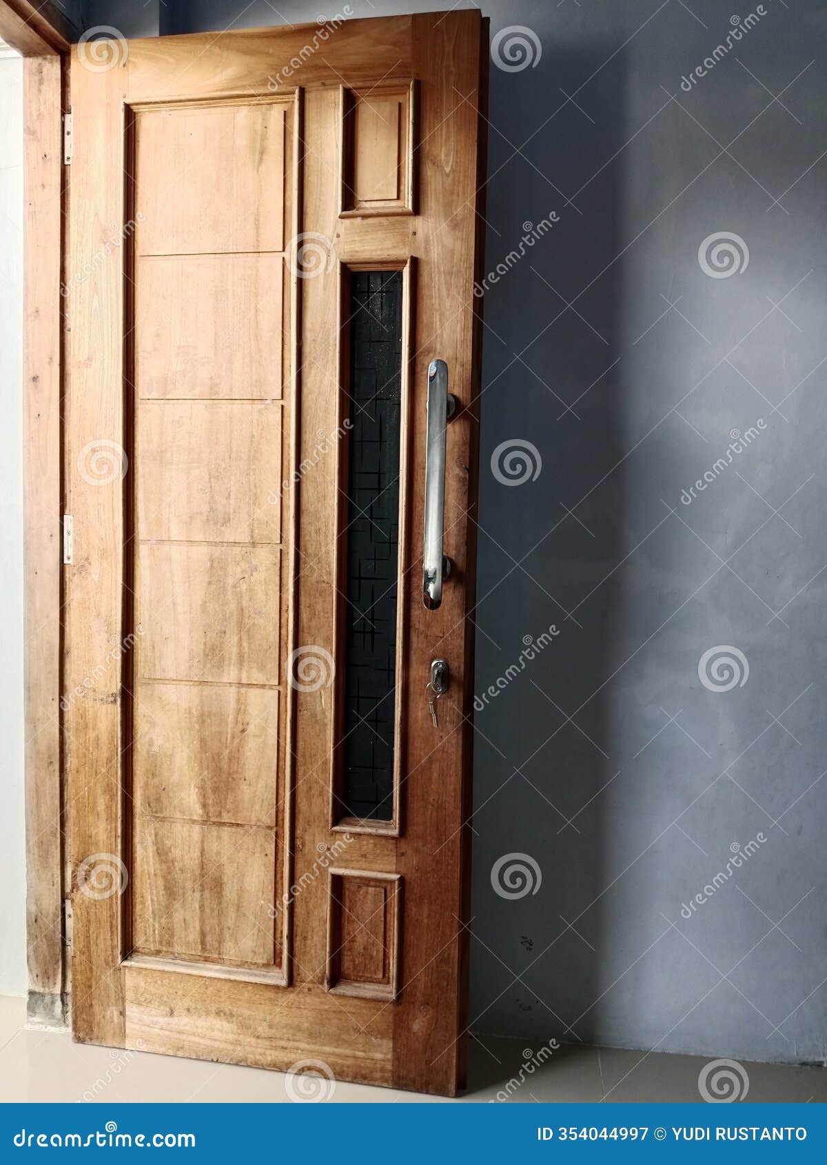Doors Made of Wood and Glass Stock Image - Image of doors, teak: 354044997