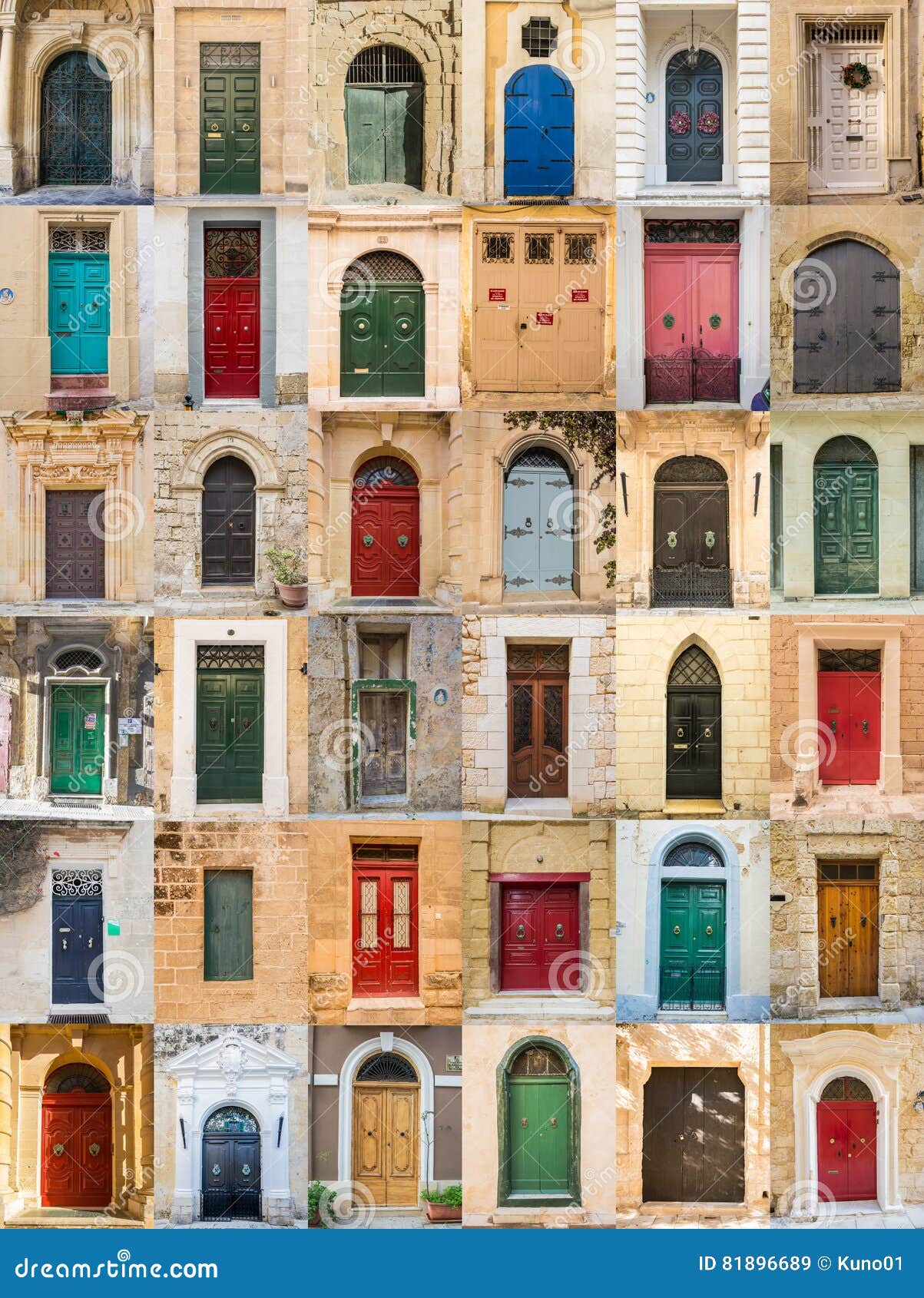 Doors of Malta stock image. Image of lifestyle, colorful - 81896689