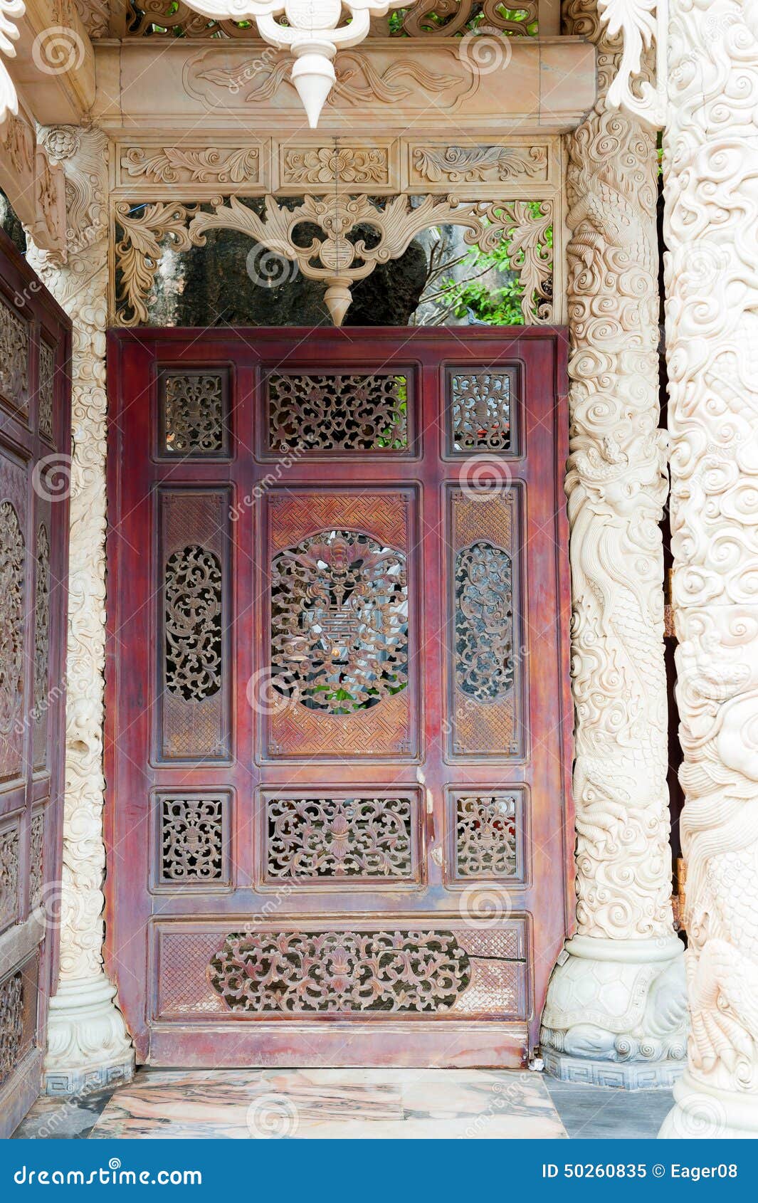 Doors old asian design stock image. Image of close, religion - 50260835