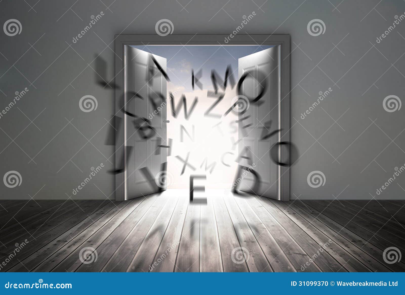 Flying Of Big Letters Vector Illustration | CartoonDealer.com #57625182