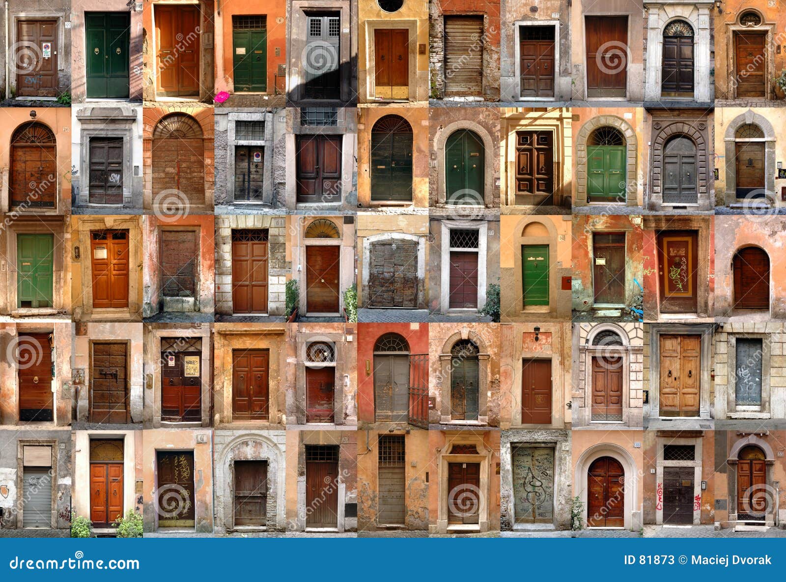 Doors - Rome, Italy stock image. Image of europe, entrances - 81873
