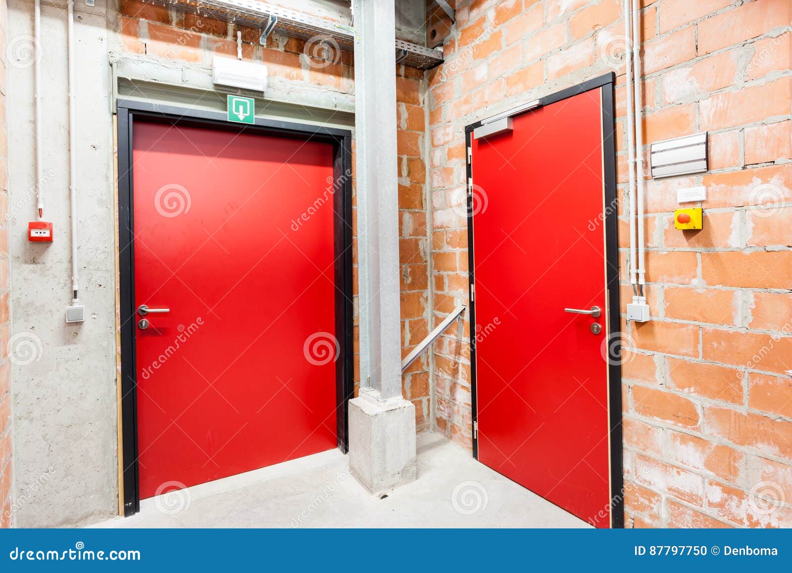 Doors of technical rooms stock photo. Image of bright - 87797750