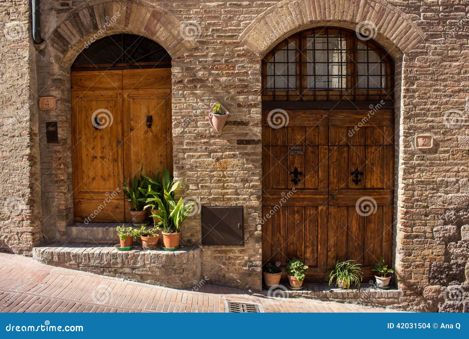 Doors in Tuscany stock photo. Image of europe, small - 42031504