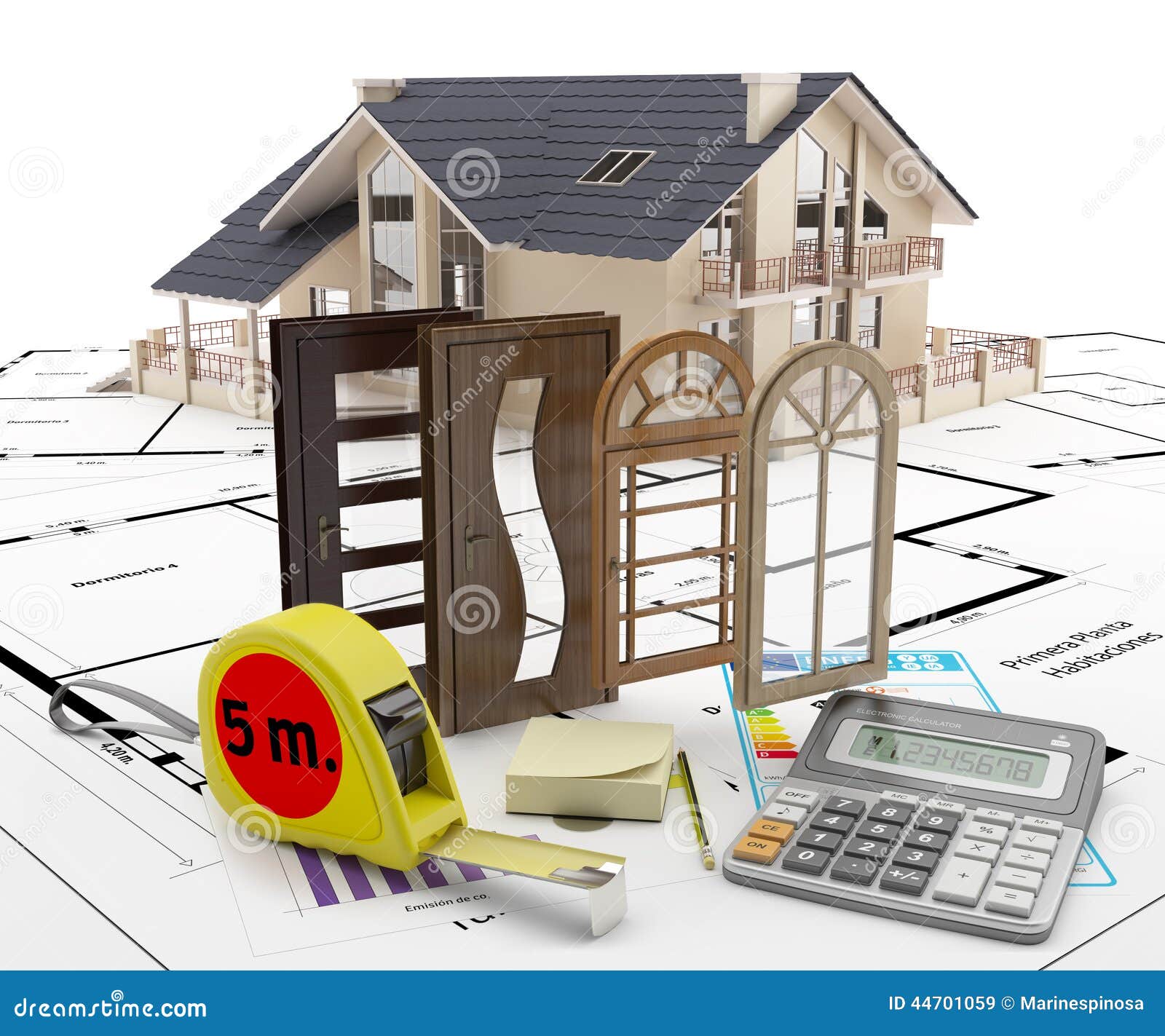 Doors and Windows To the House. Energy Isolation Stock Illustration ...