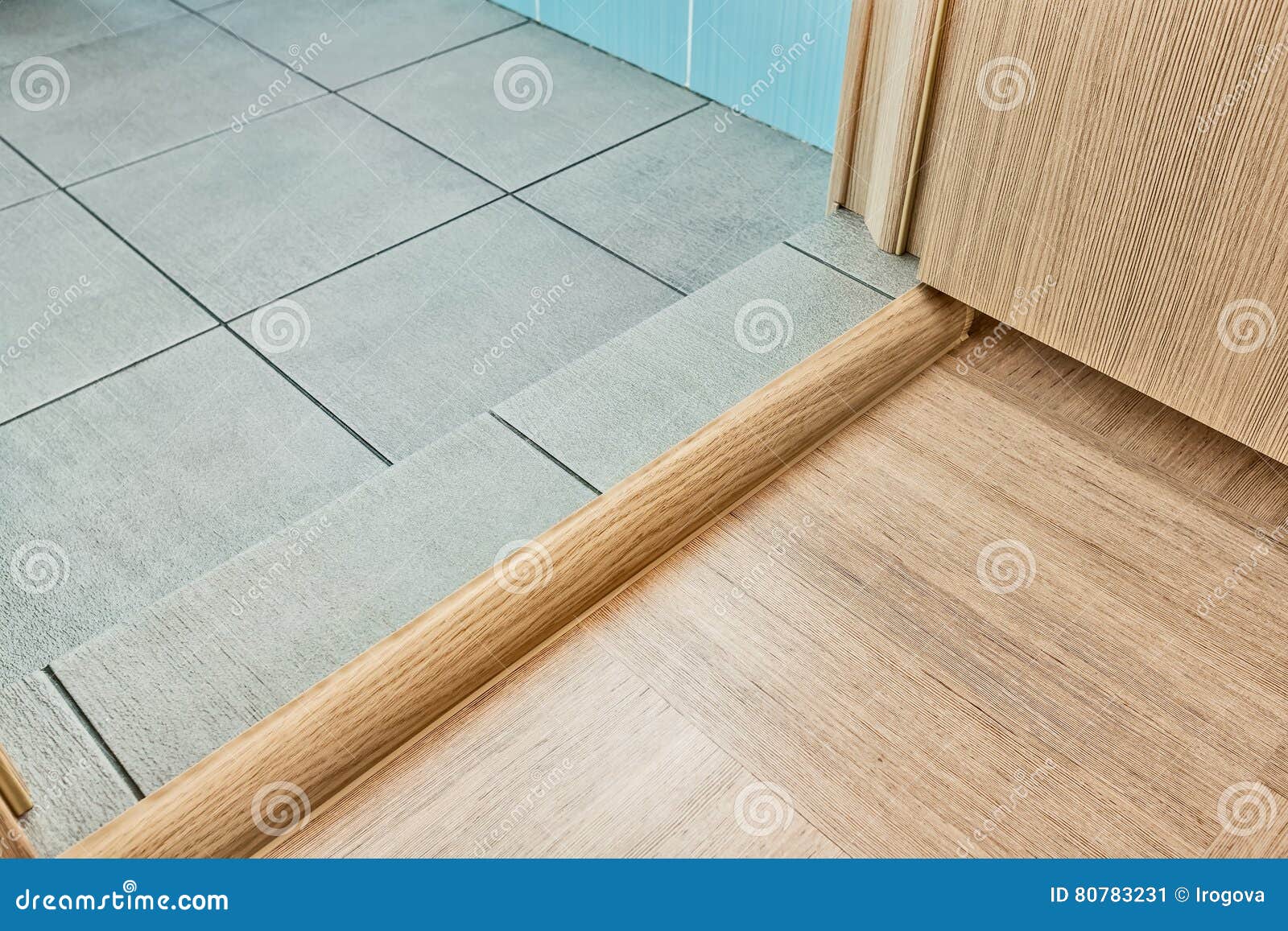 Doorstep before Entrance To the Bathroom Stock Image - Image of ...