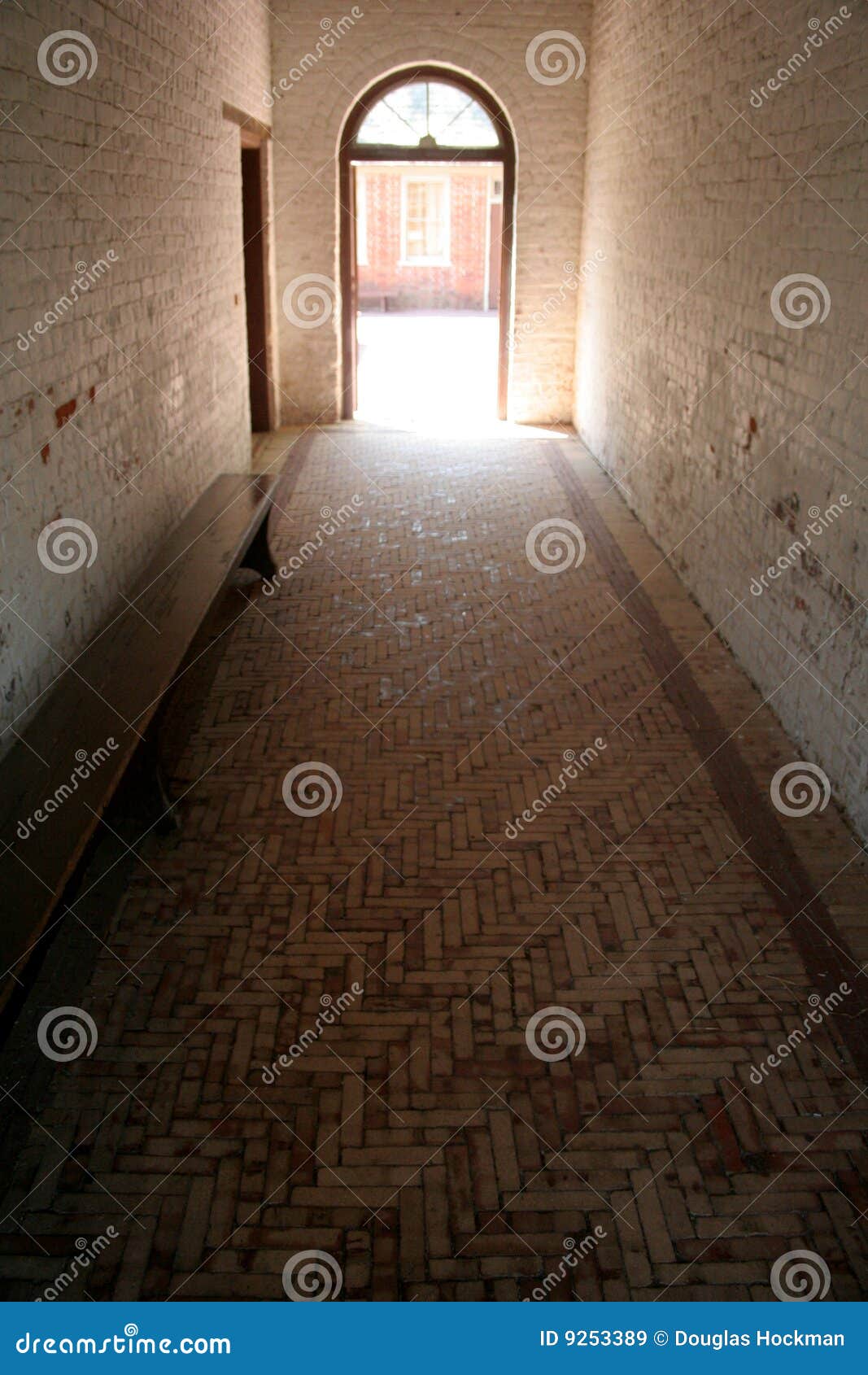 Doorway and Hall stock image. Image of brick, tryon, carolina - 9253389