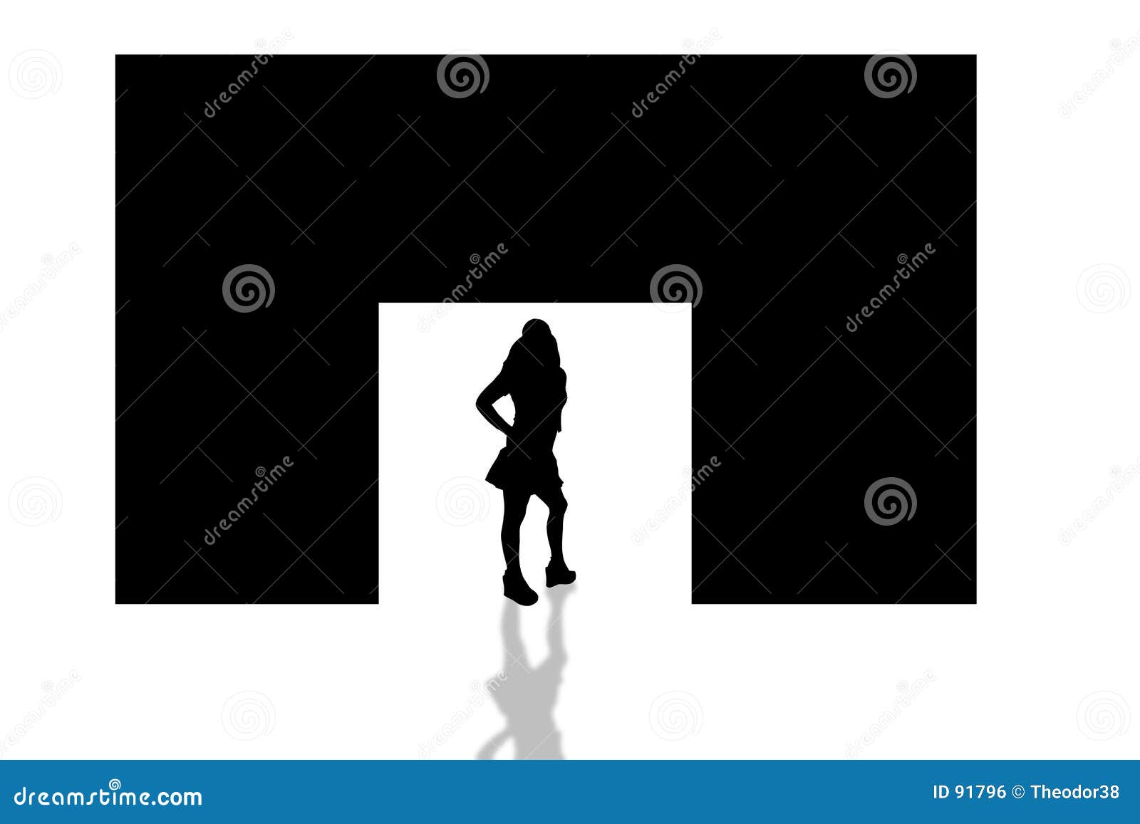 Doorway shadows-5 stock illustration. Illustration of shadow - 91796