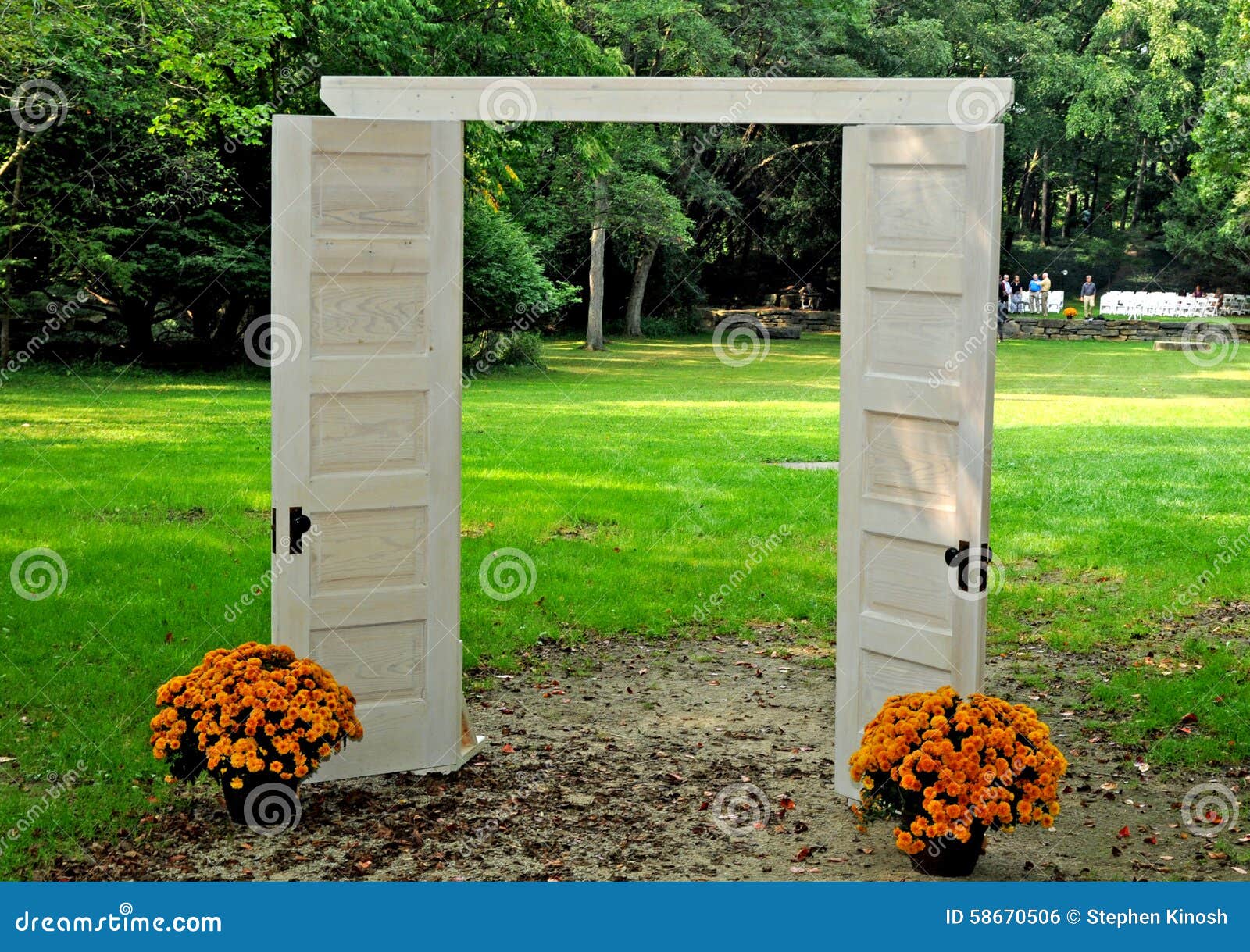 Doorway to the park stock photo. Image of panek, grass - 58670506