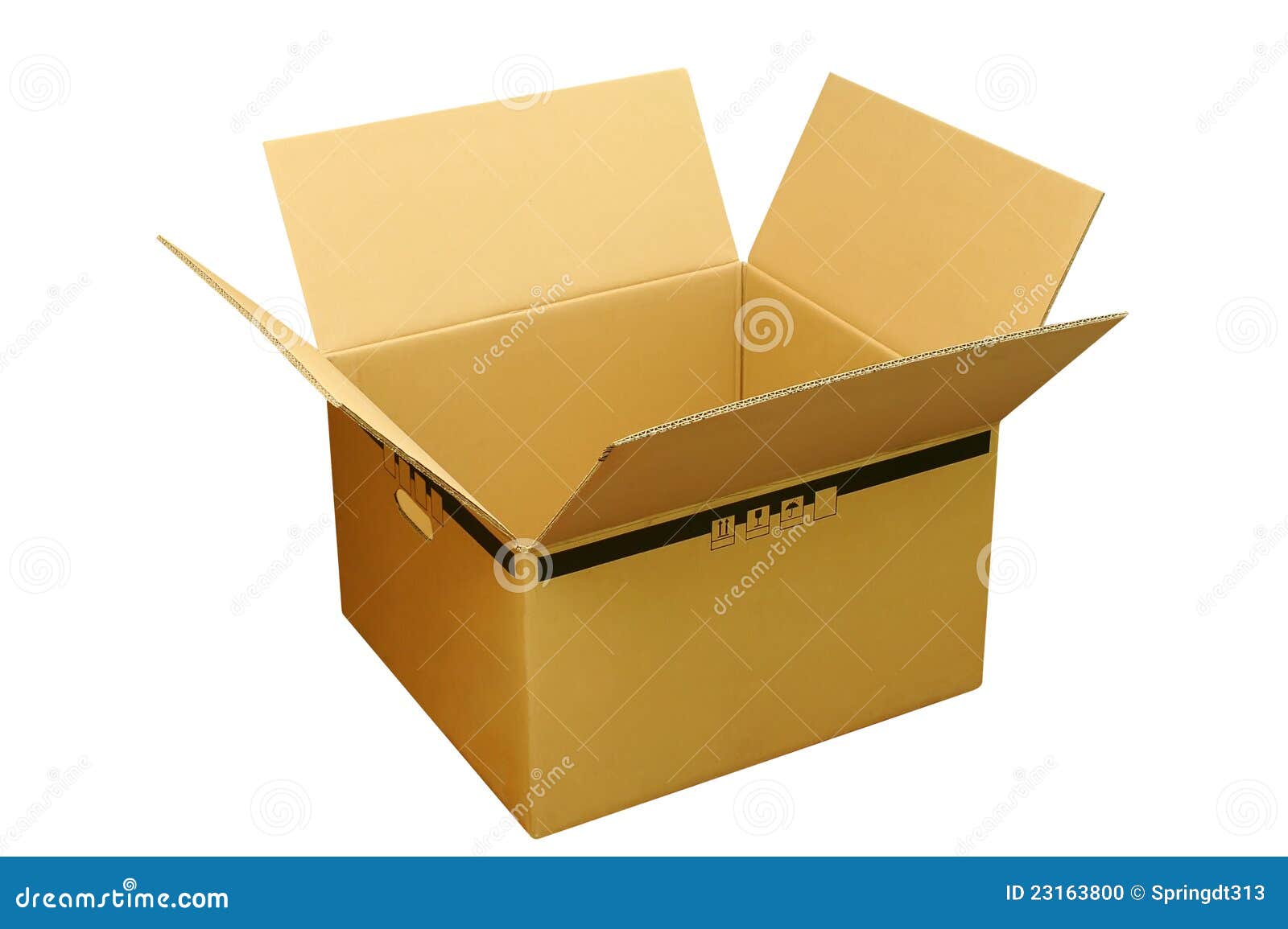 Doos stock foto. Image of open, achtergrond, isoleer - 23163800