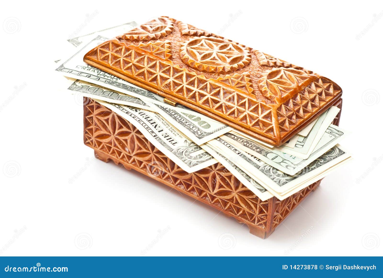 Doos en geld stock foto. Image of niemand, monetair, brandwond - 14273878