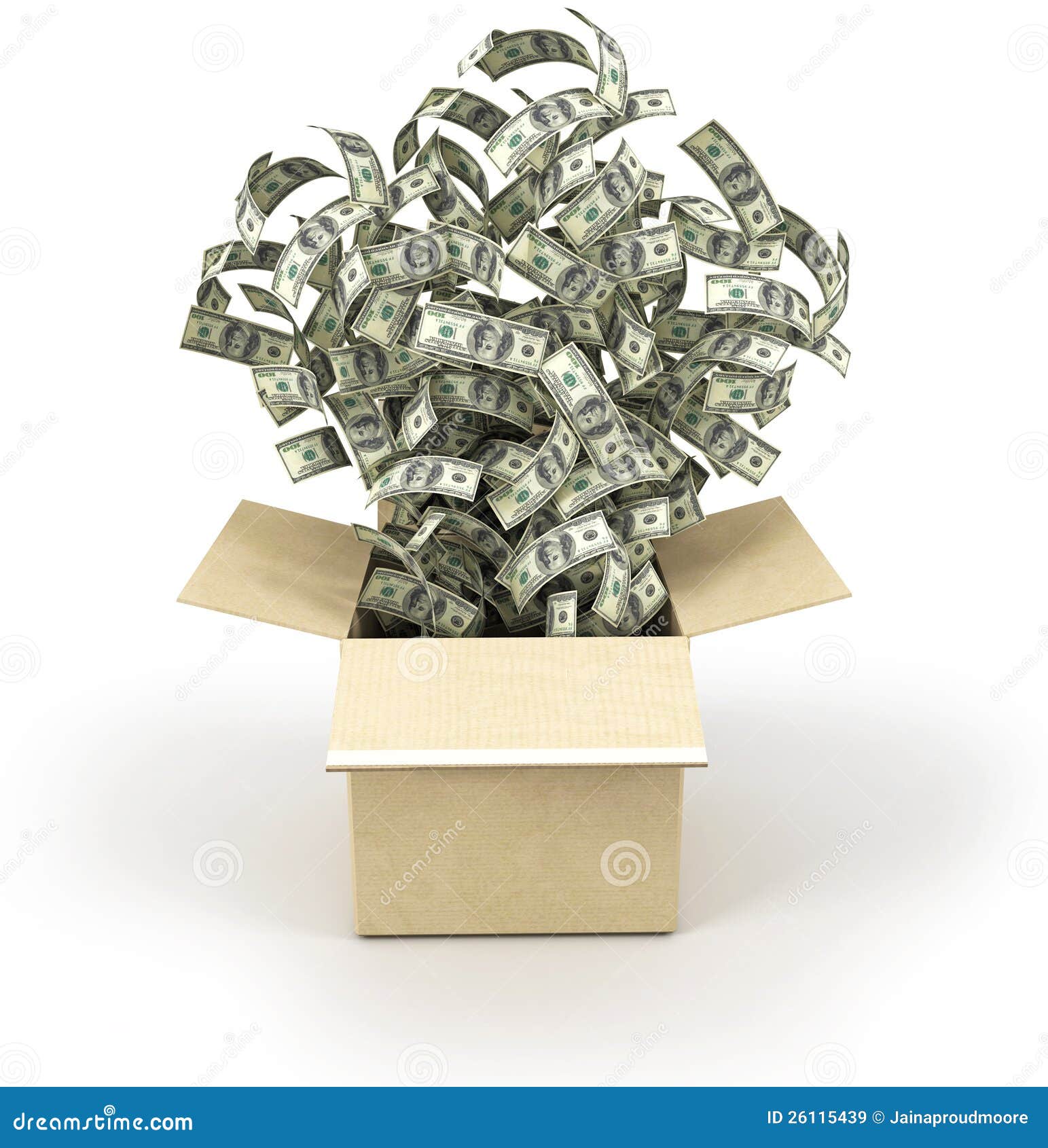 Doos geld stock afbeelding. Image of achtergrond, luxe - 26115439