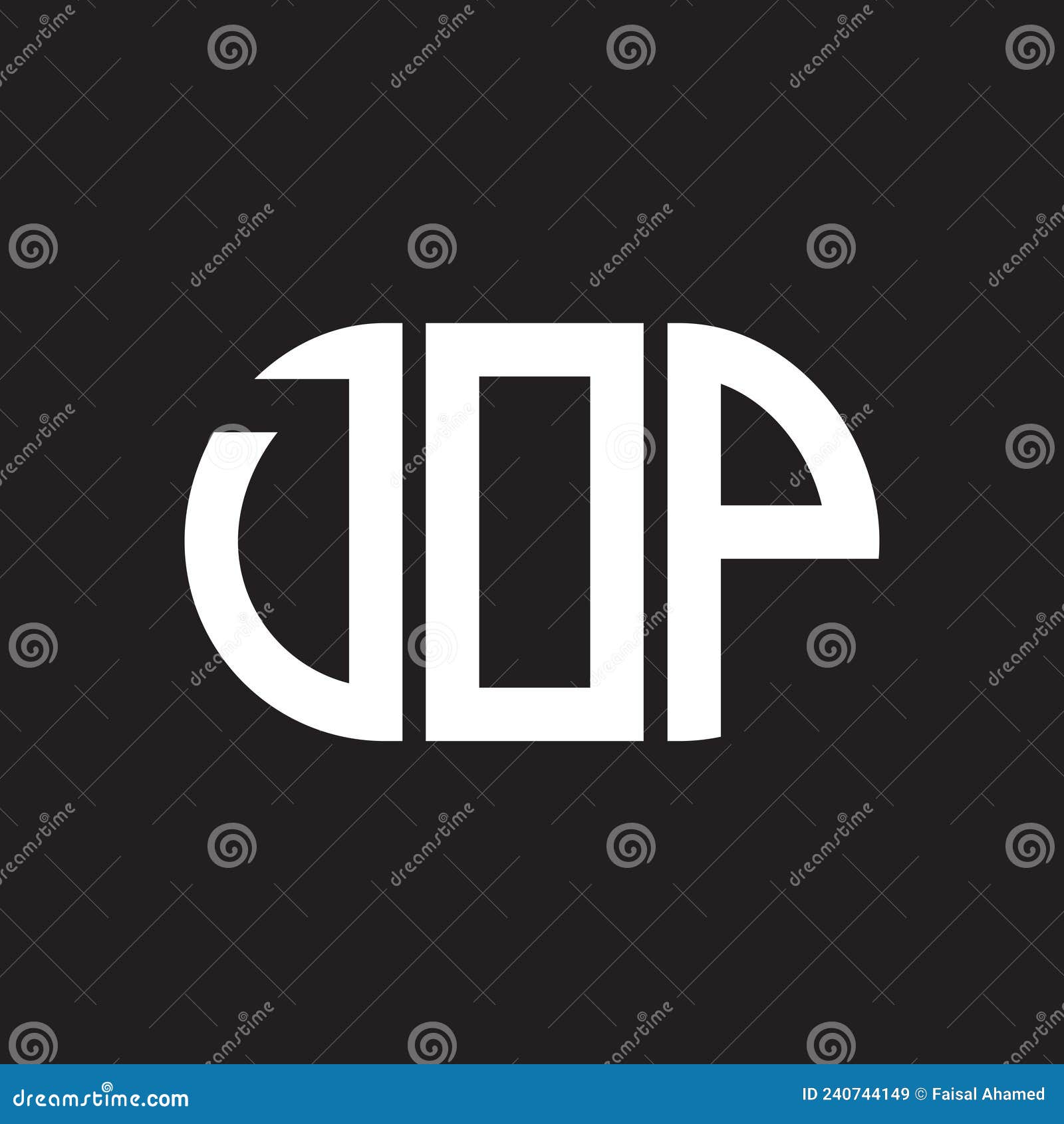 DOP Letter Logo Design On Black Background. DOP Creative Initials ...