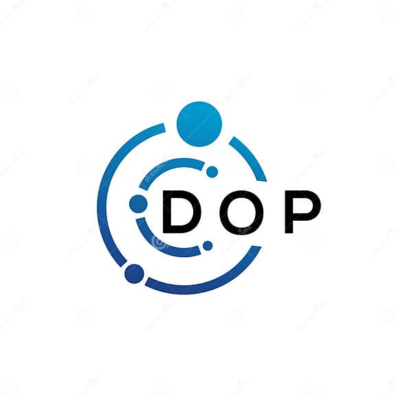 DOP Letter Logo Design on White Background. DOP Creative Initials ...