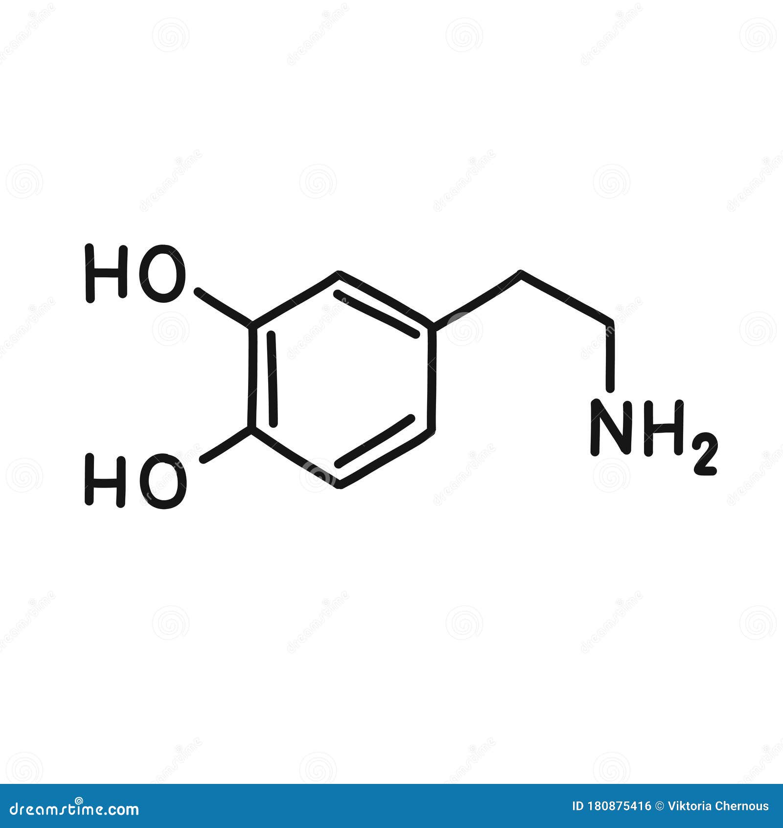 Dopamine Chemical Formula Doodle Icon, Vector Illustration Stock ... Dopamine Chemical Formula Doodle Icon, Vector Illustration Stock ...