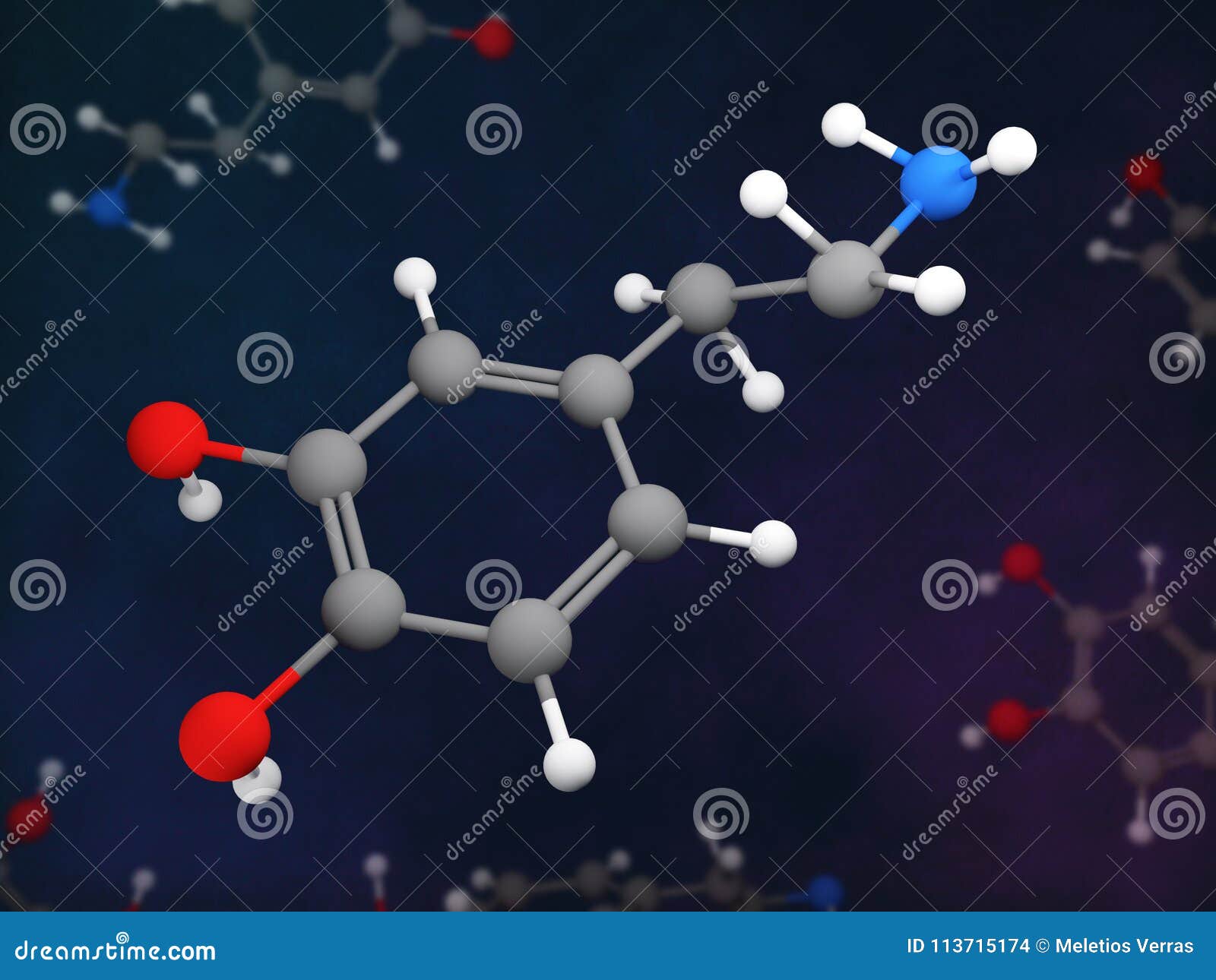 Dopamine stock illustration. Illustration of biomedicine - 113715174