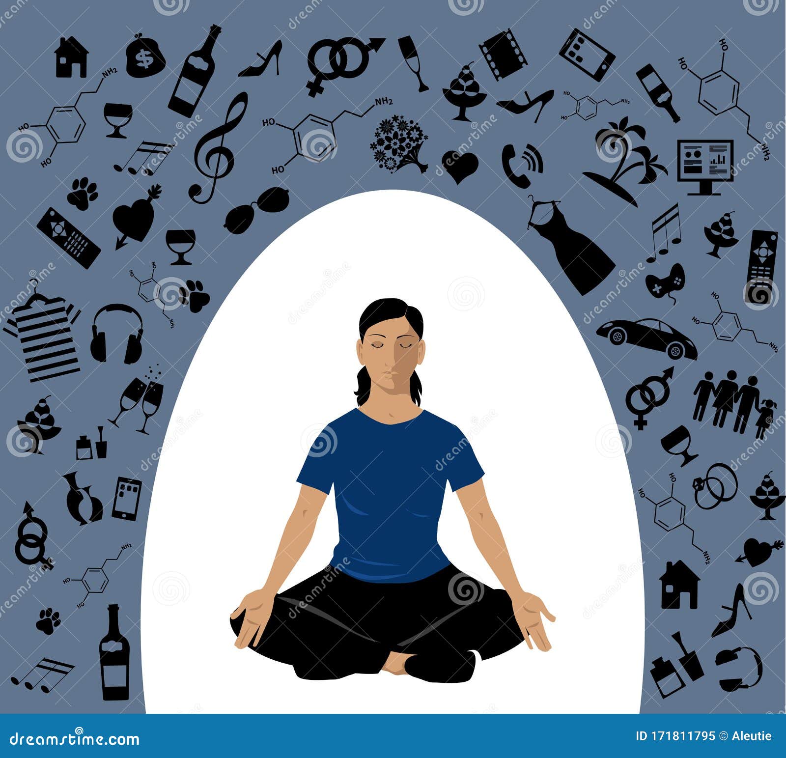 Dopamine fasting stock vector. Illustration of stimulation - 171811795