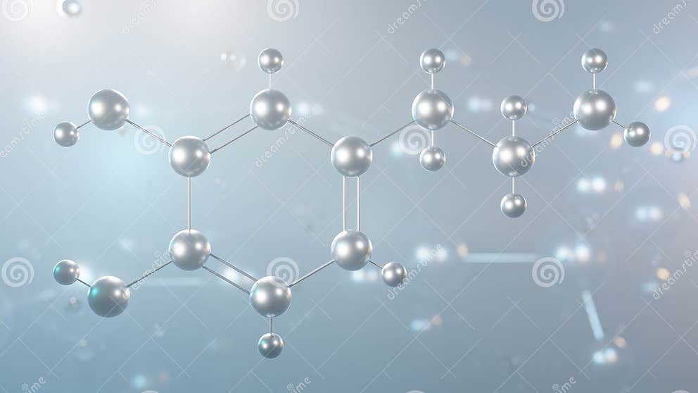Dopamine Molecular Structure, 3d Model Molecule, Neuromodulatory ...