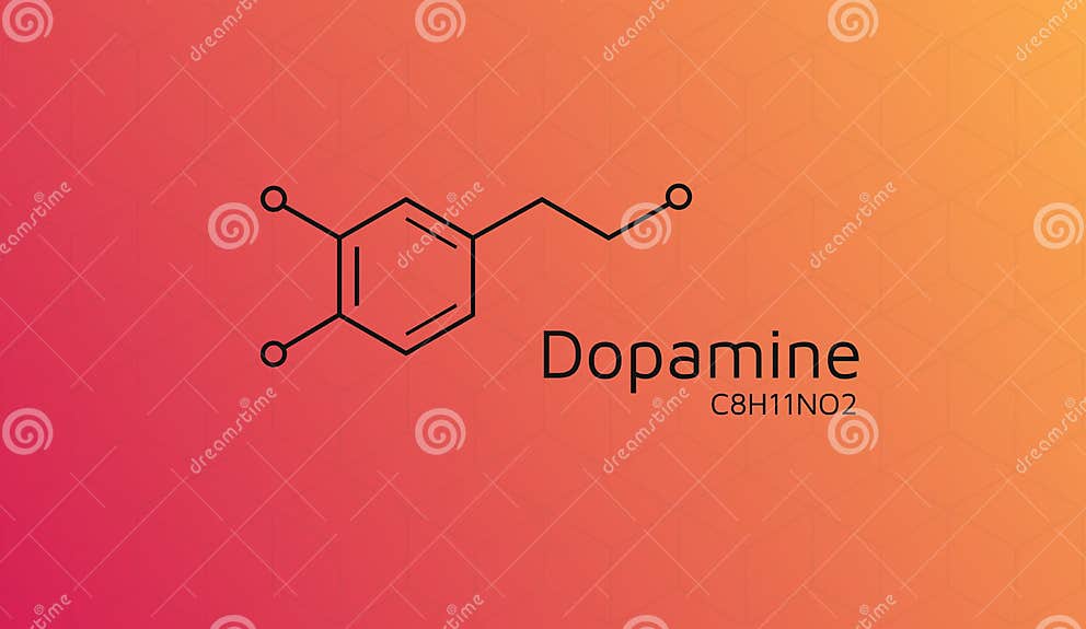 Dopamine Molecular Structure. Vector Chemical Formula Wallpaper Stock ...