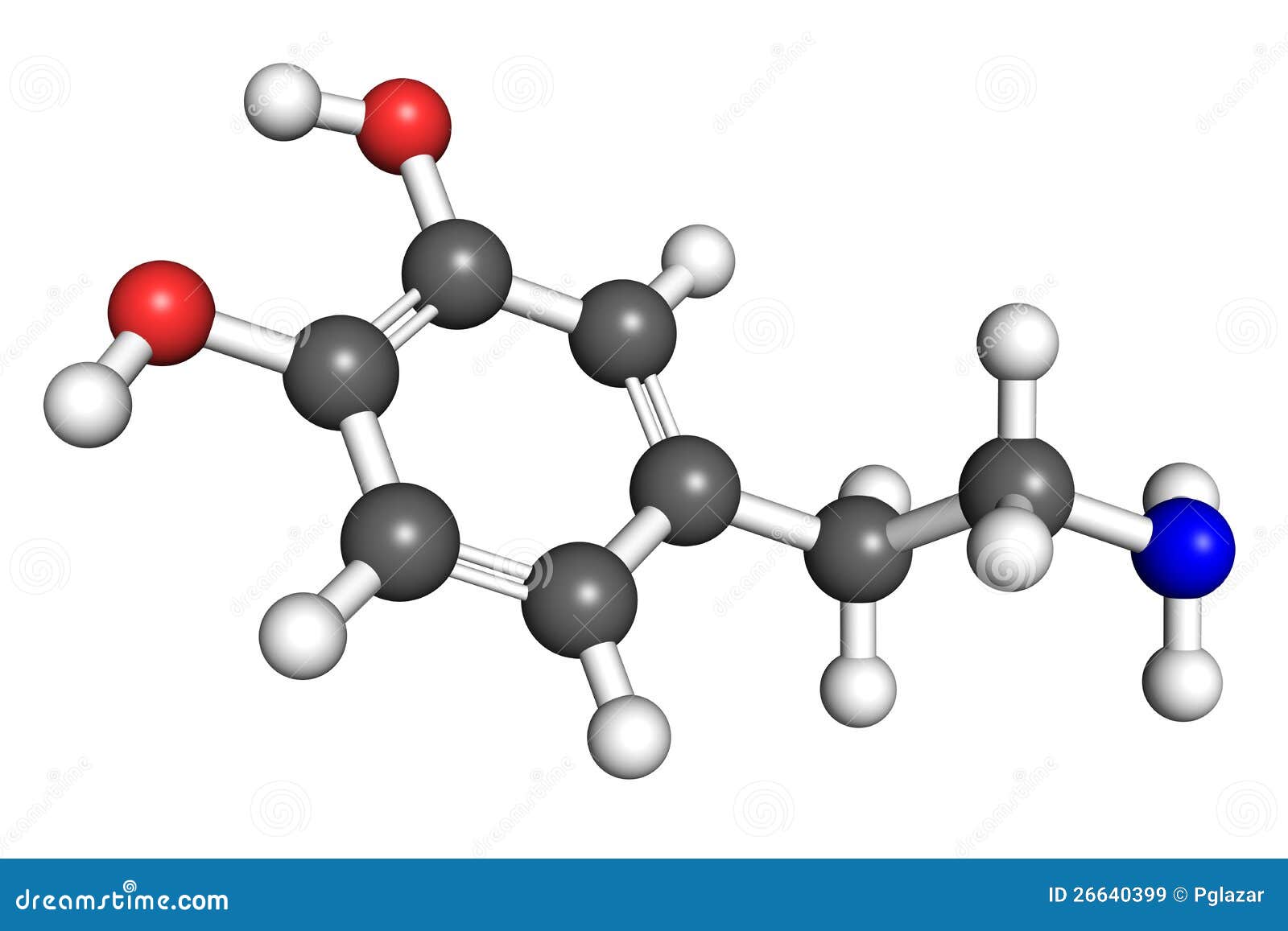 Dopamine Molecule Royalty Free Stock Images - Image: 26640399