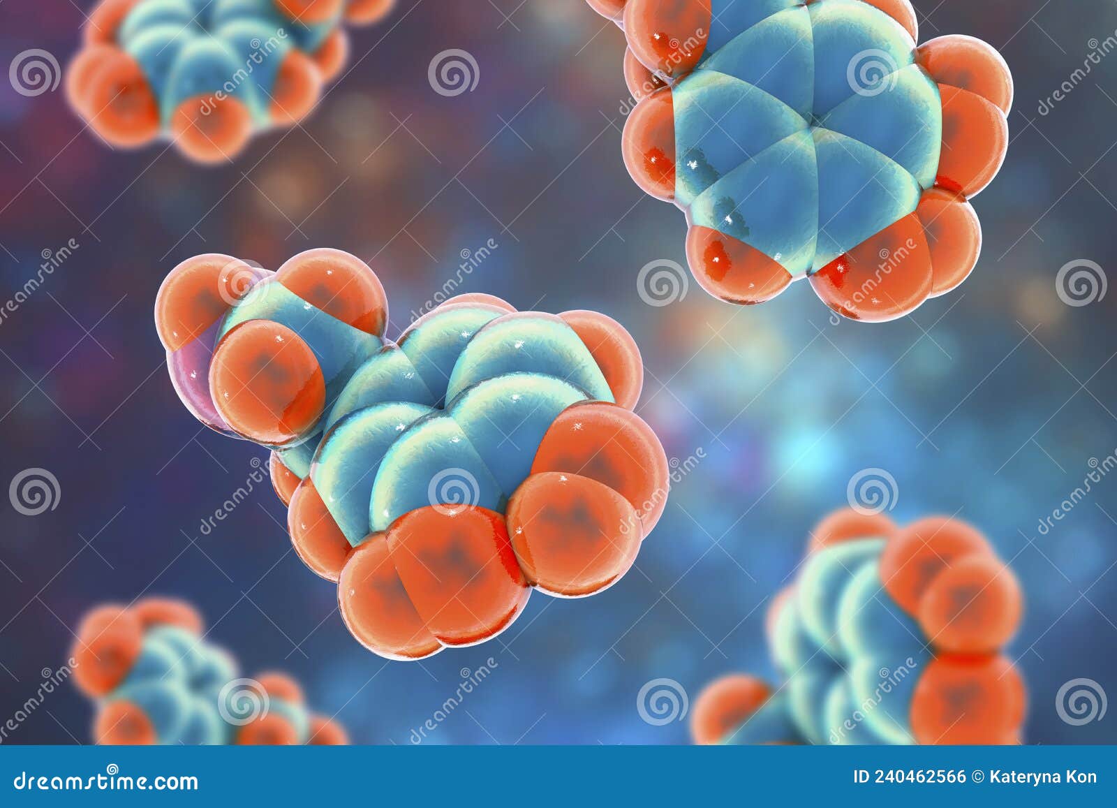 Dopamine Molecule, 3D Illustration Stock Illustration - Illustration of ...