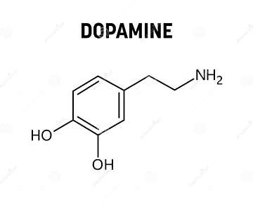 Dopamine Structural Formula of Molecular Structure Stock Vector ...