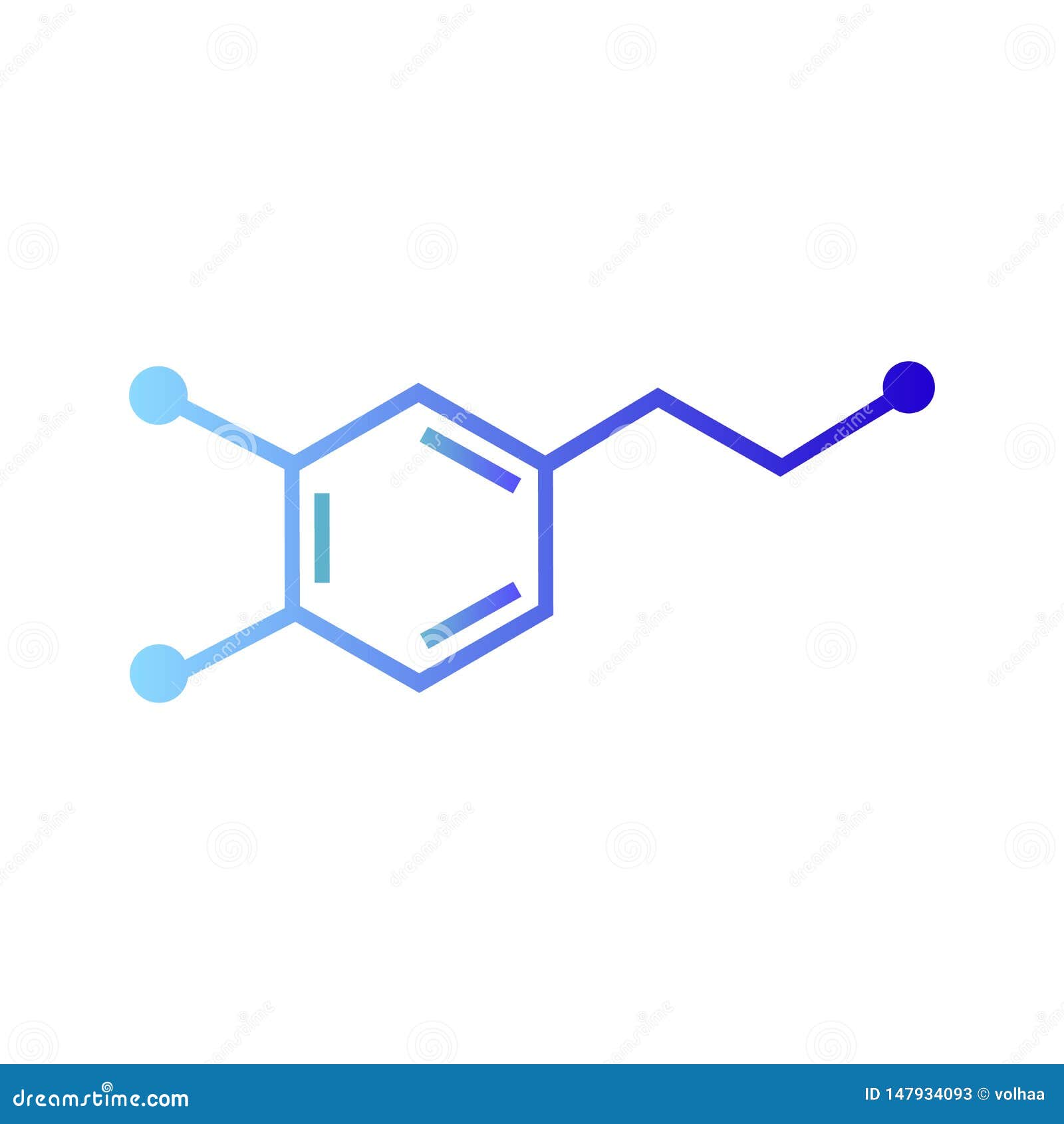 Dopamine Vector Illustration. Labeled Diagram With Its Action And ...