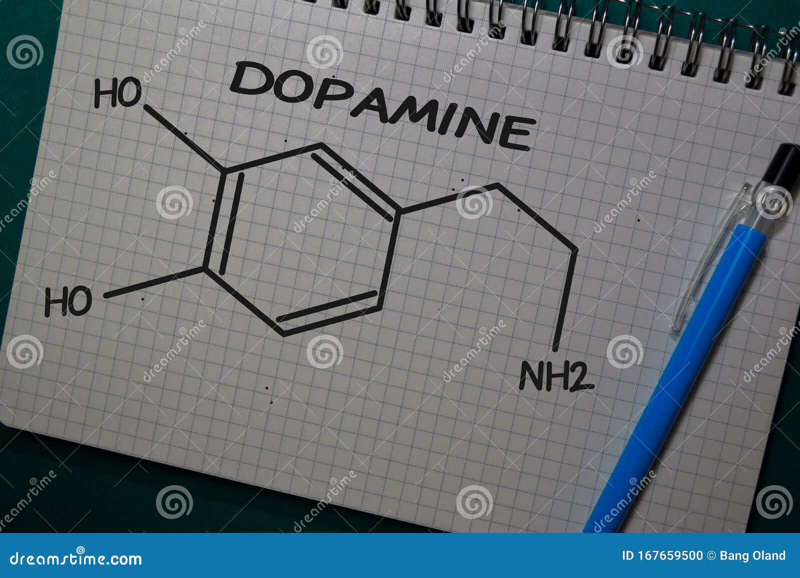 Dopamine Molecule, Molecular Structure, Neuromodulatory Molecule, Ball ...