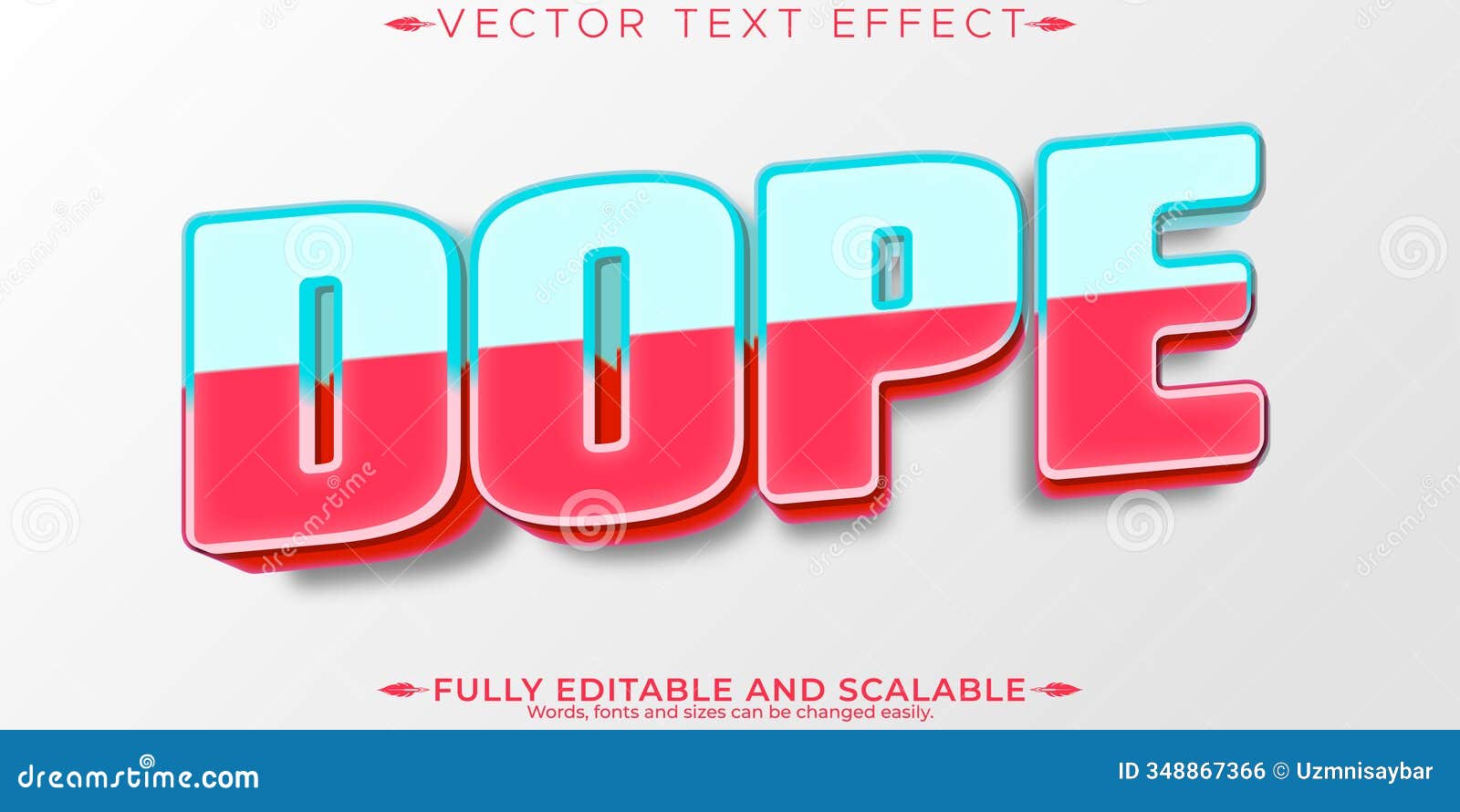 Dope Text Effect, Editable Modern and Poster Text Style Stock Vector ...
