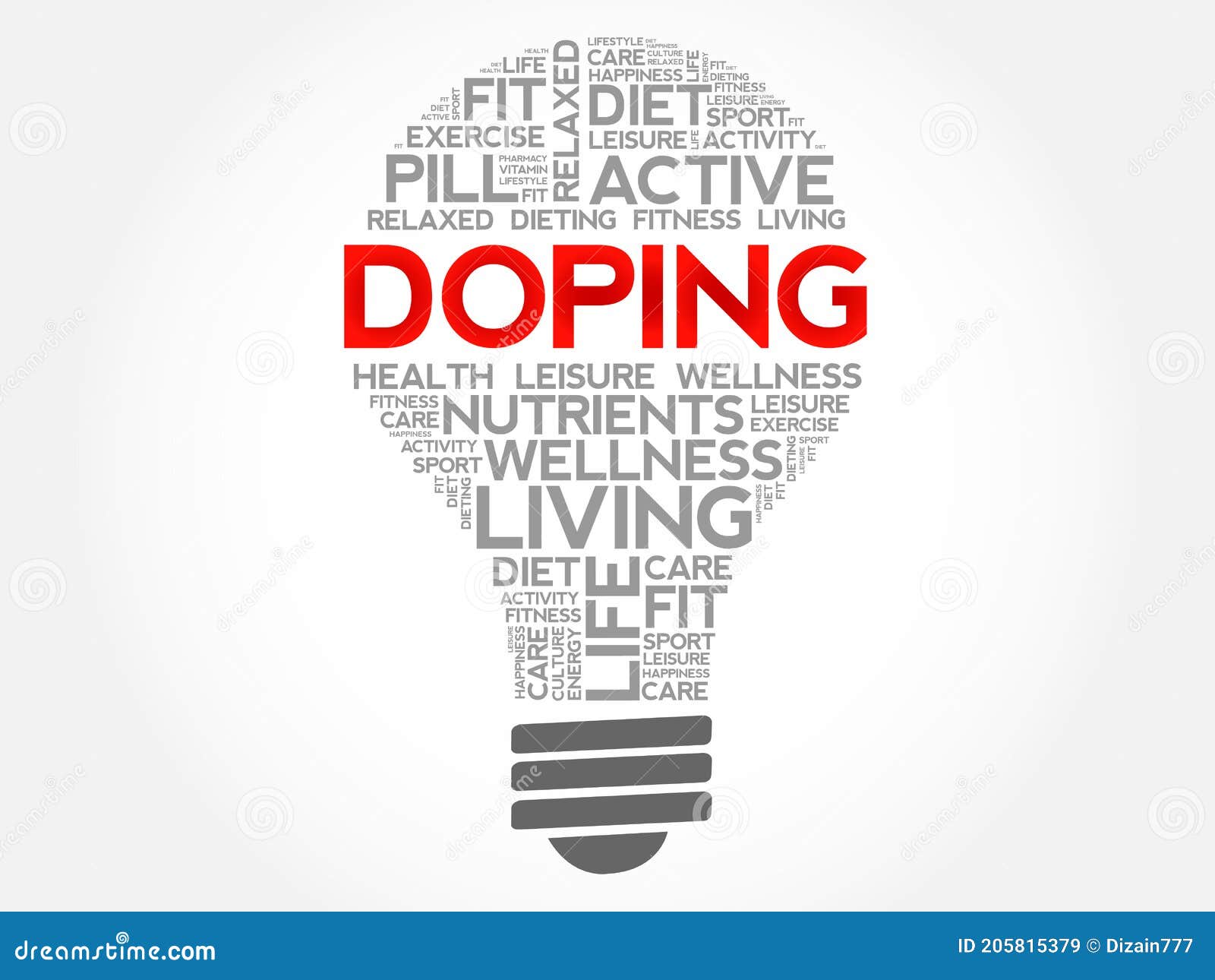 Doping bulb word cloud stock illustration. Illustration of painkiller ...