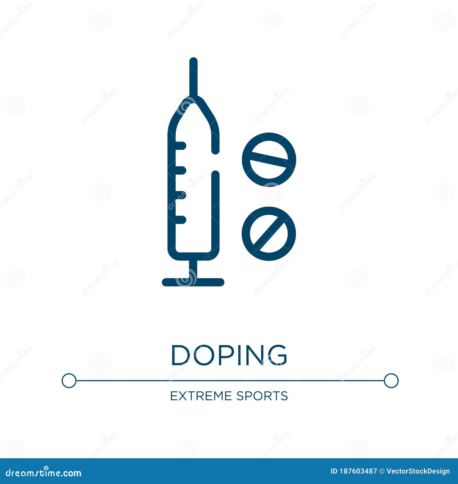Doping Icon. Linear Vector Illustration from Sports Collection. Outline ...