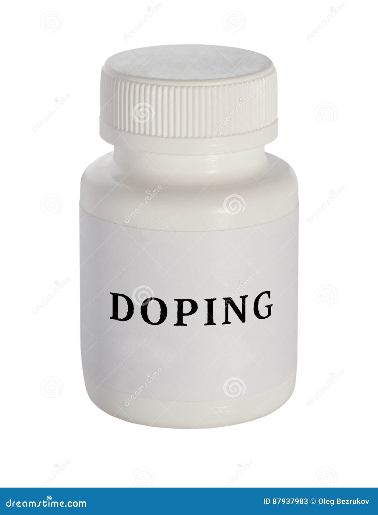 Doping. Plastic Medicine Vial on a White Background Stock Image - Image ...