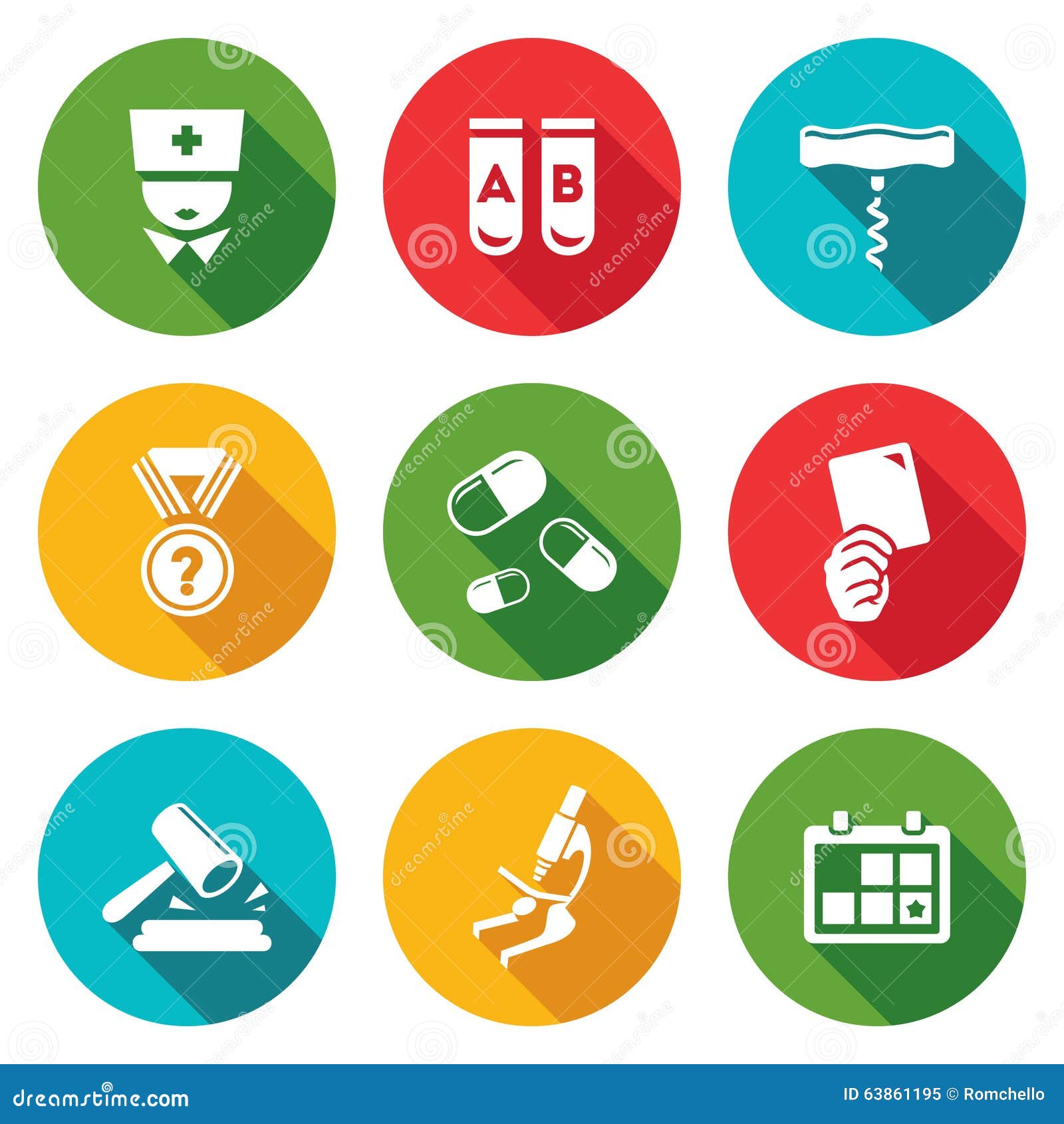 Doping Test Icons Set. Vector Illustration Stock Vector - Illustration ...