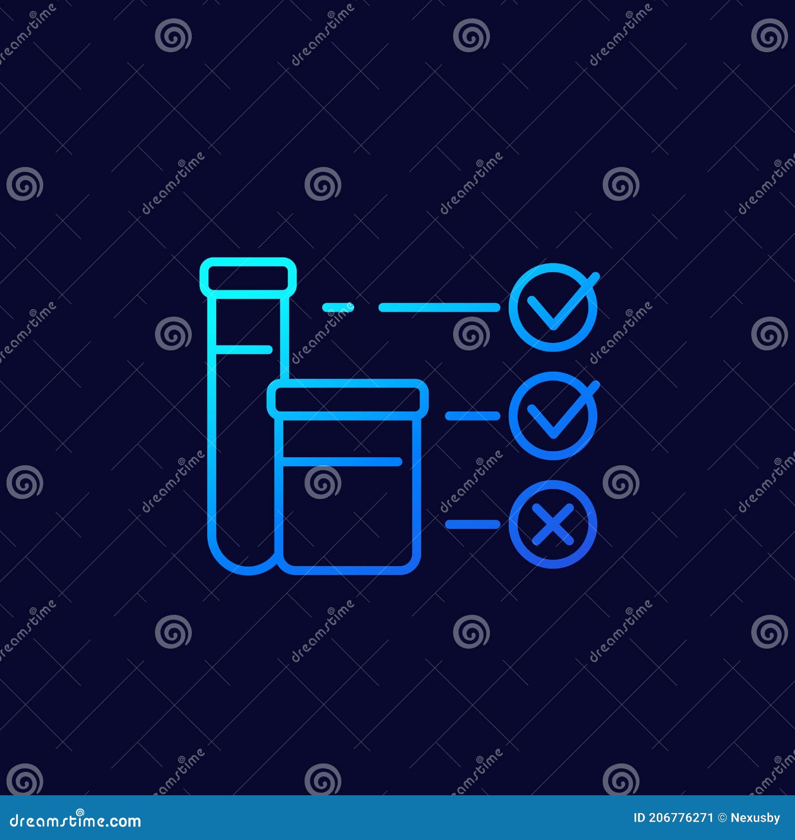Doping Test, Line Vector Icon Stock Illustration - Illustration of ...
