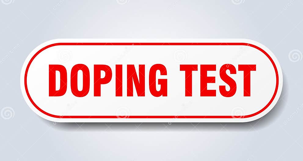 Doping test sticker. stock vector. Illustration of banner - 197143609