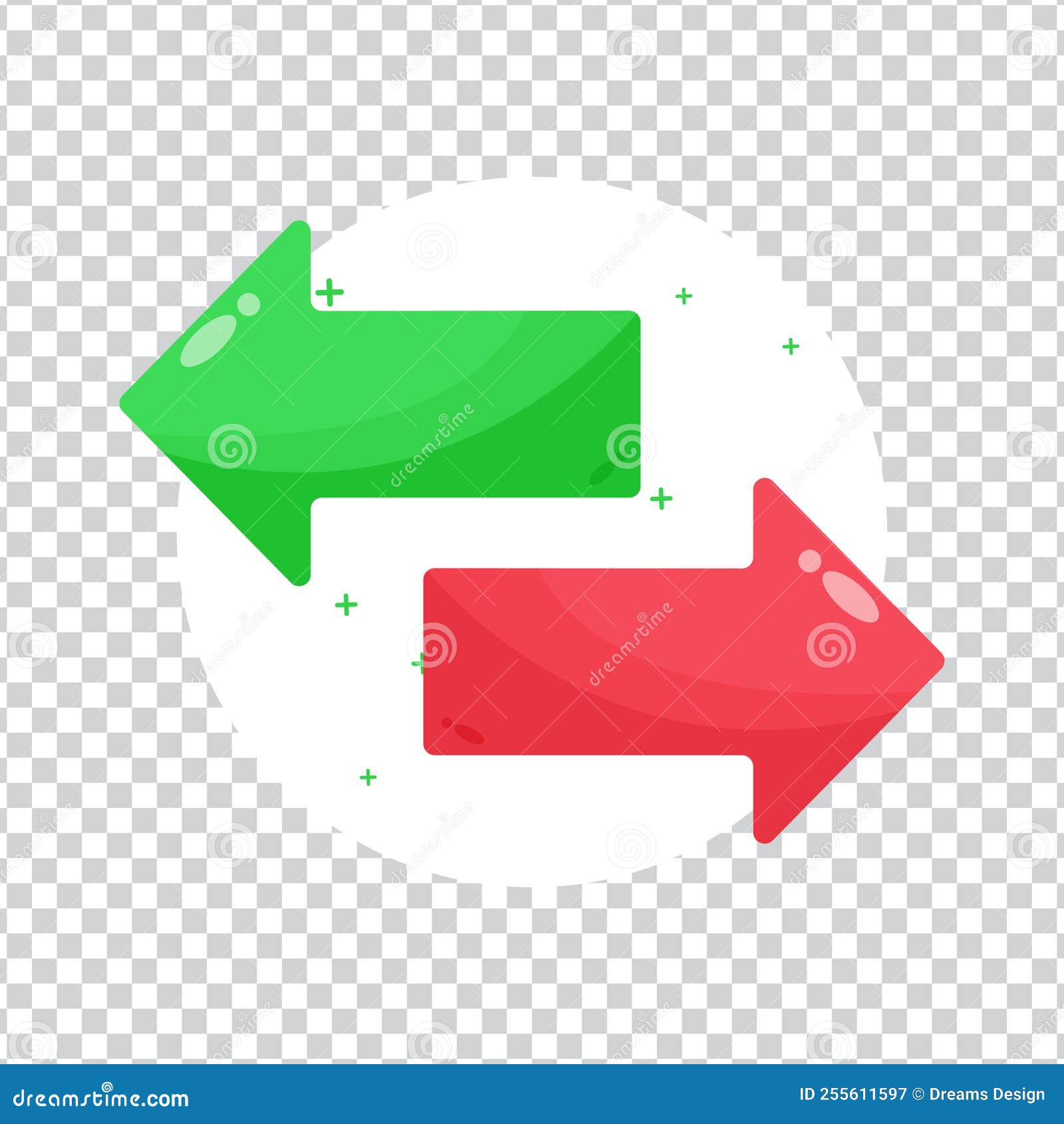 Doppelpfeil-Symbol Im Leeren Hintergrund Vektor Abbildung ...