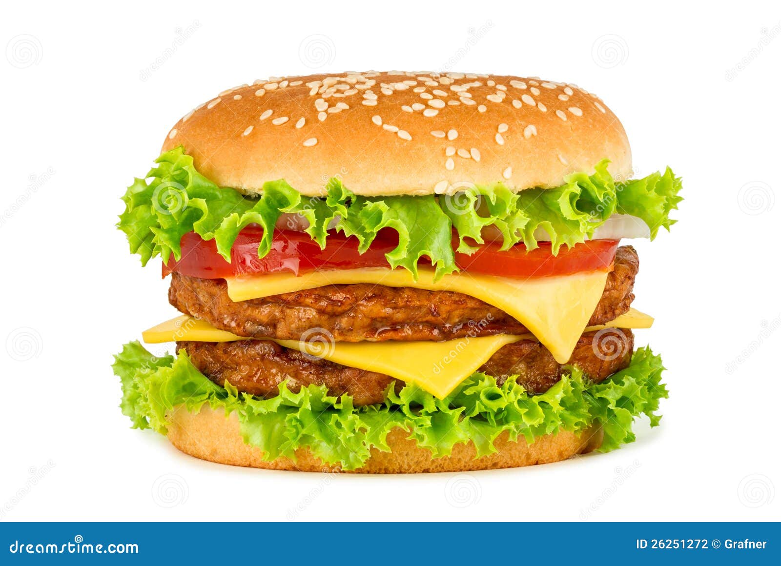 Doppelter Cheeseburger stockfoto. Bild von brot, fett - 26251272