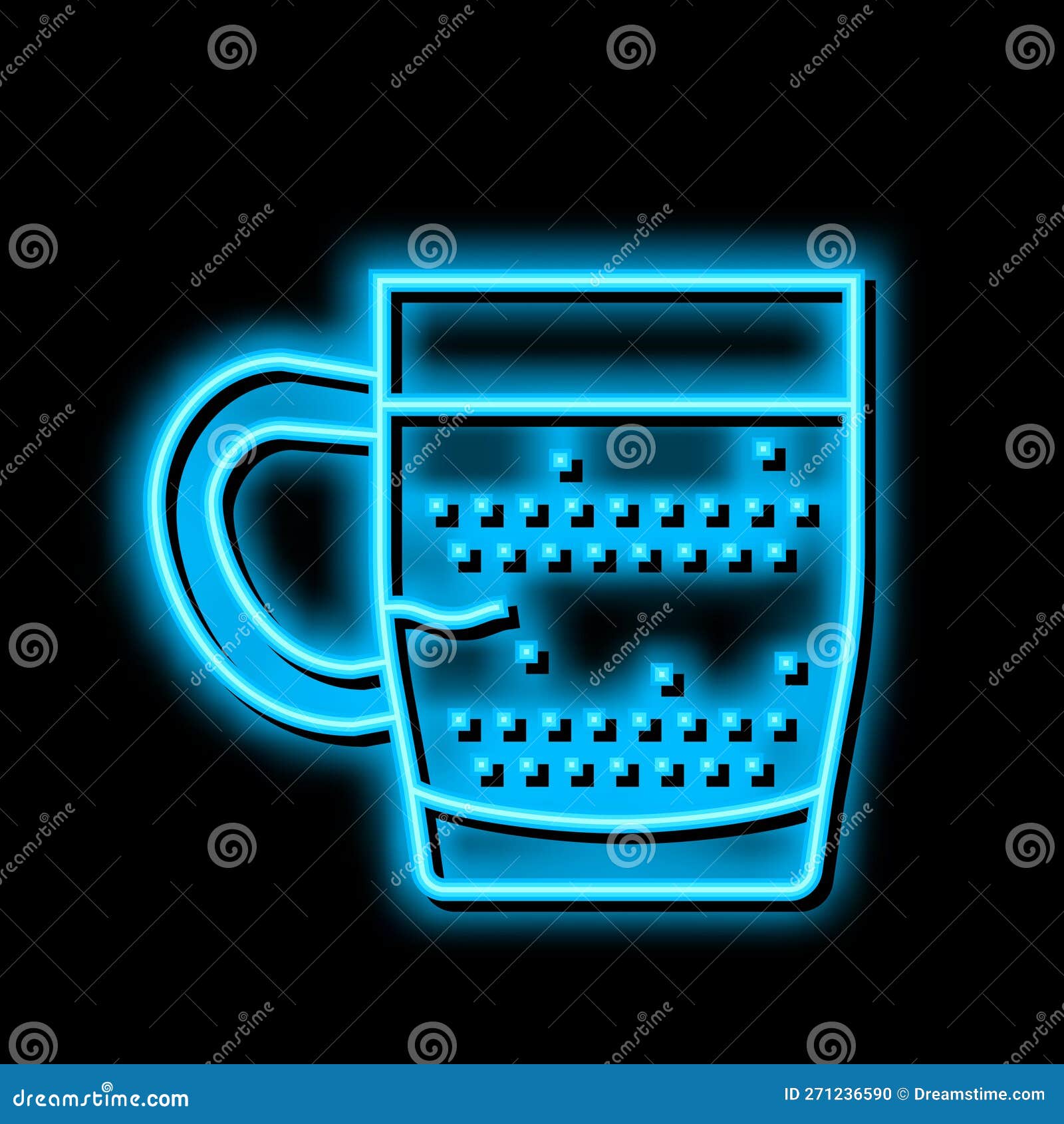 Doppio Coffee Icon. Hot Drink Sign. Gradient Blur Button. Vector ...