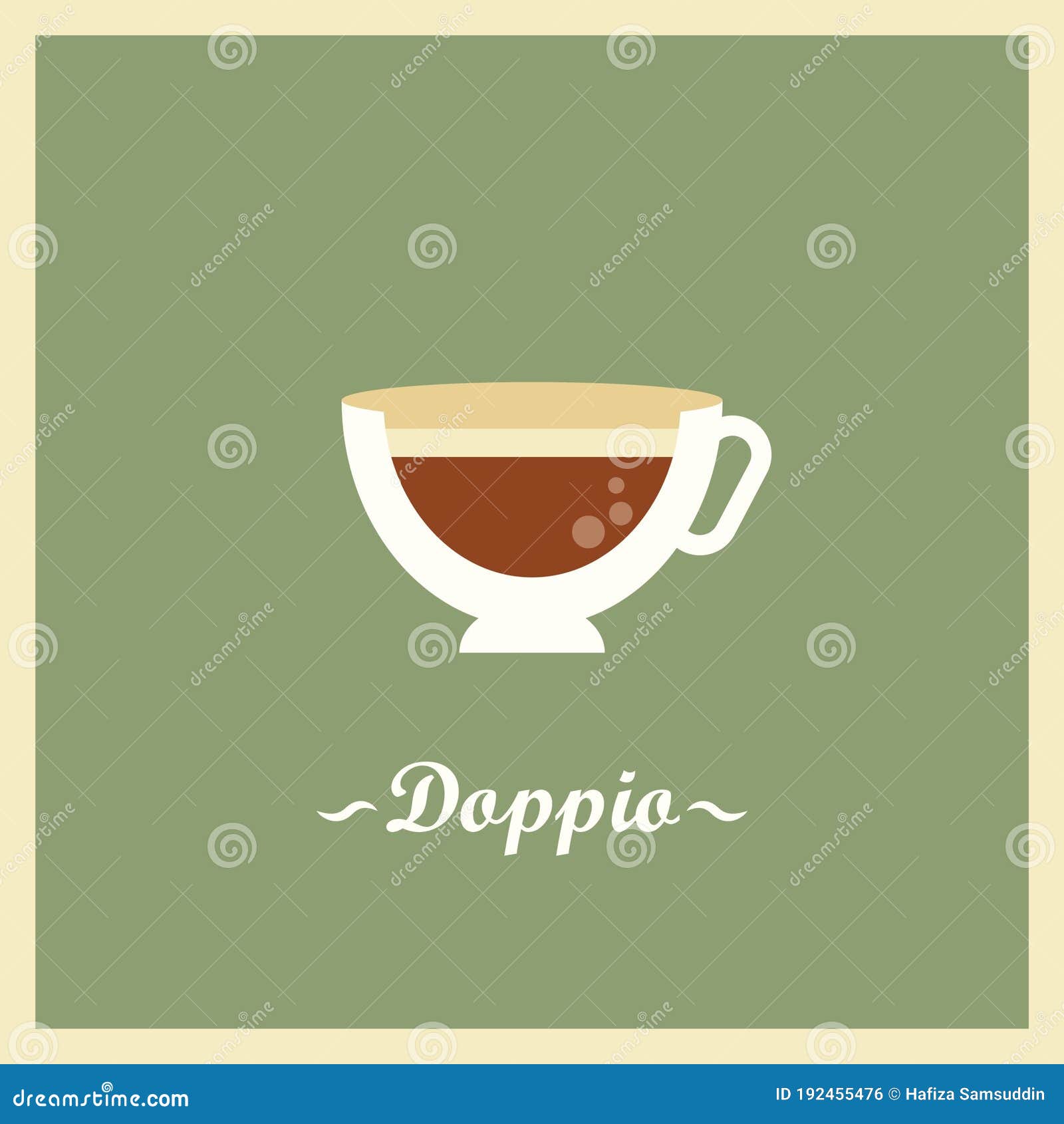 Doppio Word Text Logo With Coffee Cup Symbol Idea Typography Vector ...
