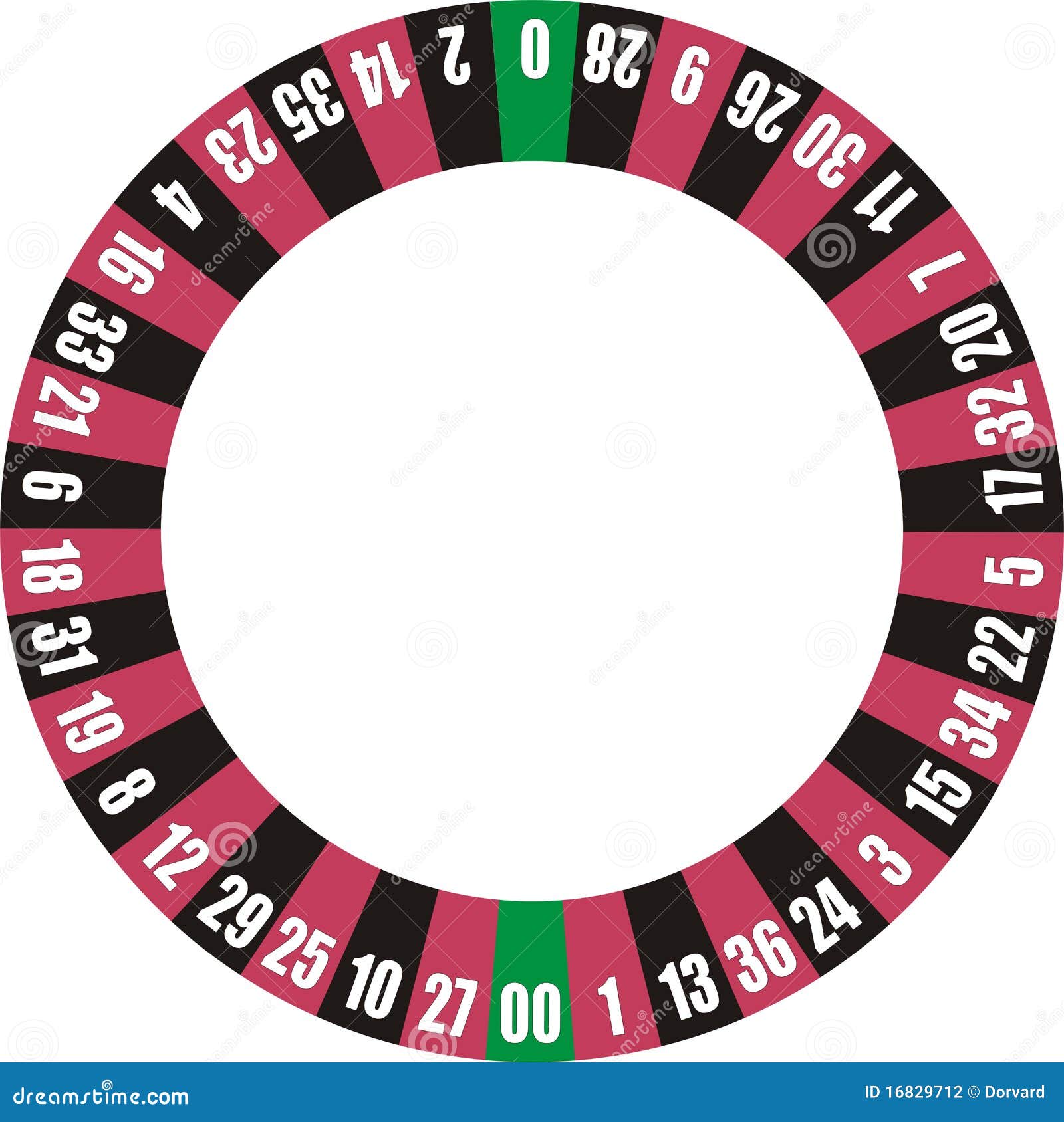 Doppio Zero Della Rotella Delle Roulette Illustrazione Vettoriale ...