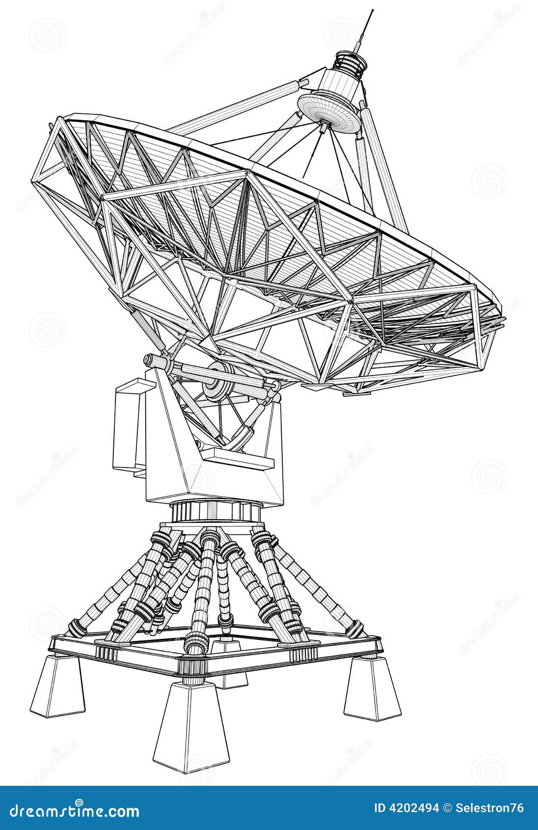 Doppler Radar: Technical Draw Stock Illustration - Illustration of ...