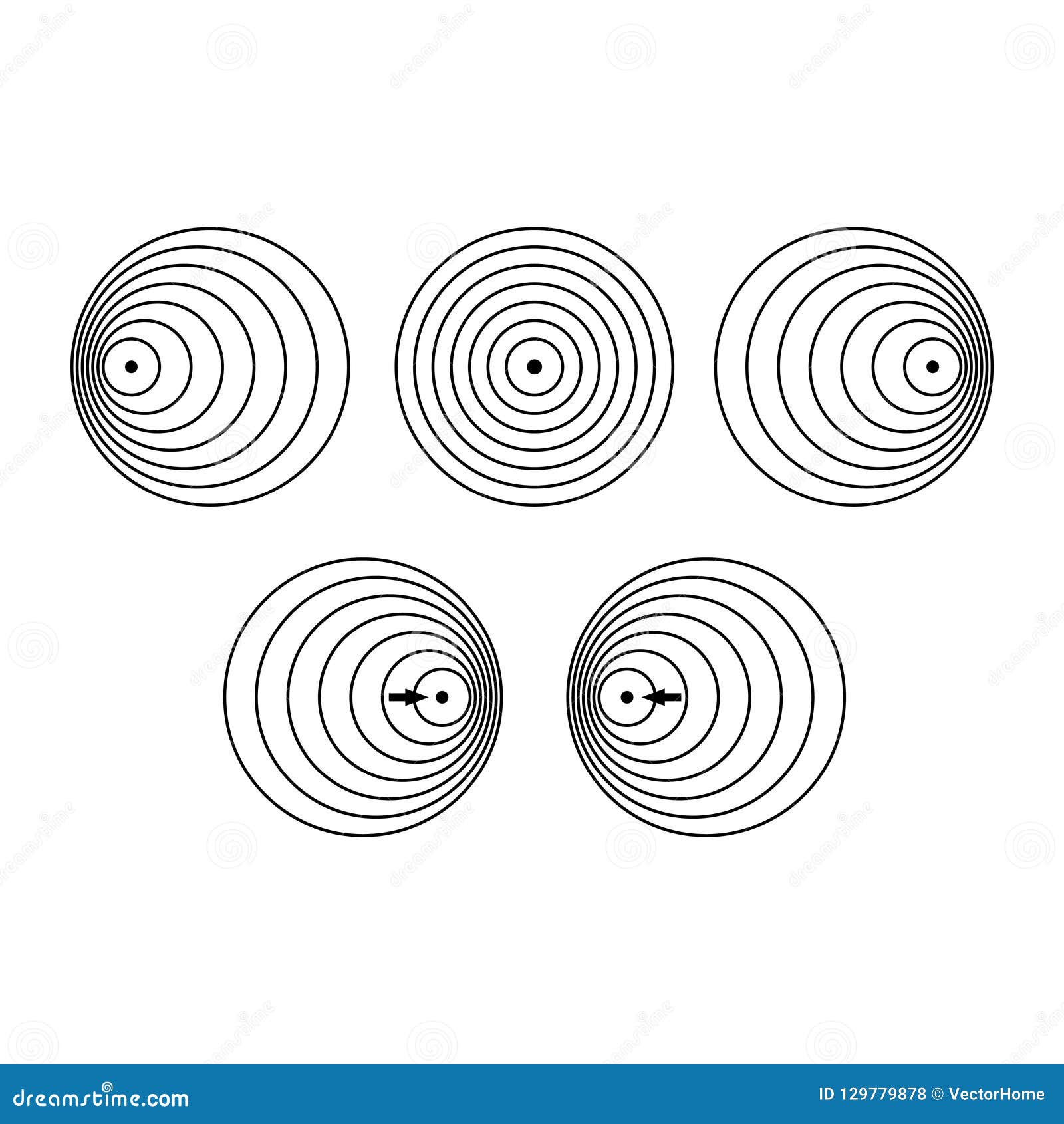 Doppler Effect Vector Illustration. Labeled Educational Sound, Light ... Doppler Effect Vector Illustration. Labeled Educational Sound, Light ...