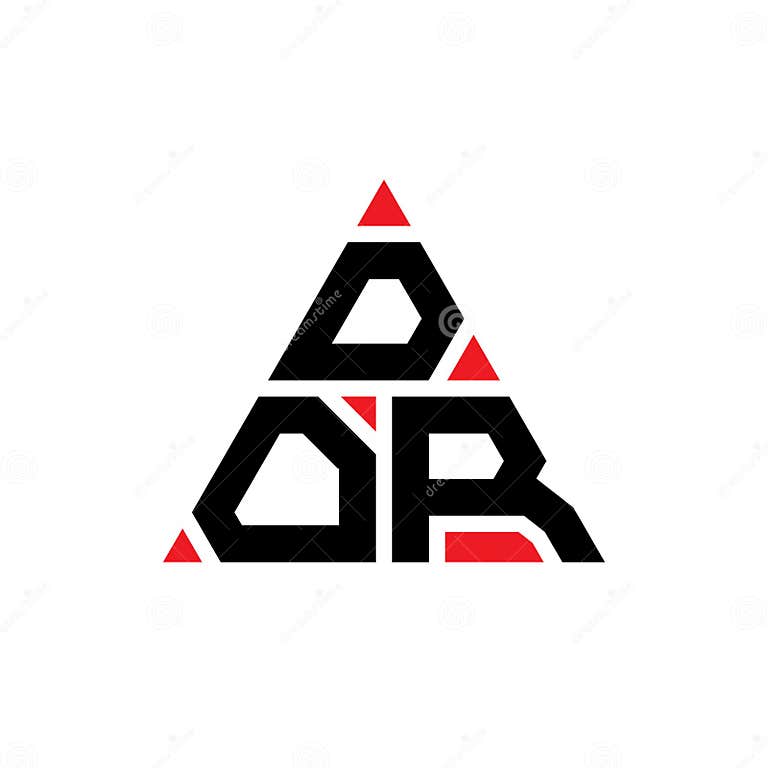 DOR Triangle Letter Logo Design with Triangle Shape. DOR Triangle Logo ...