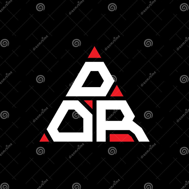 DOR Triangle Letter Logo Design with Triangle Shape. DOR Triangle Logo ...