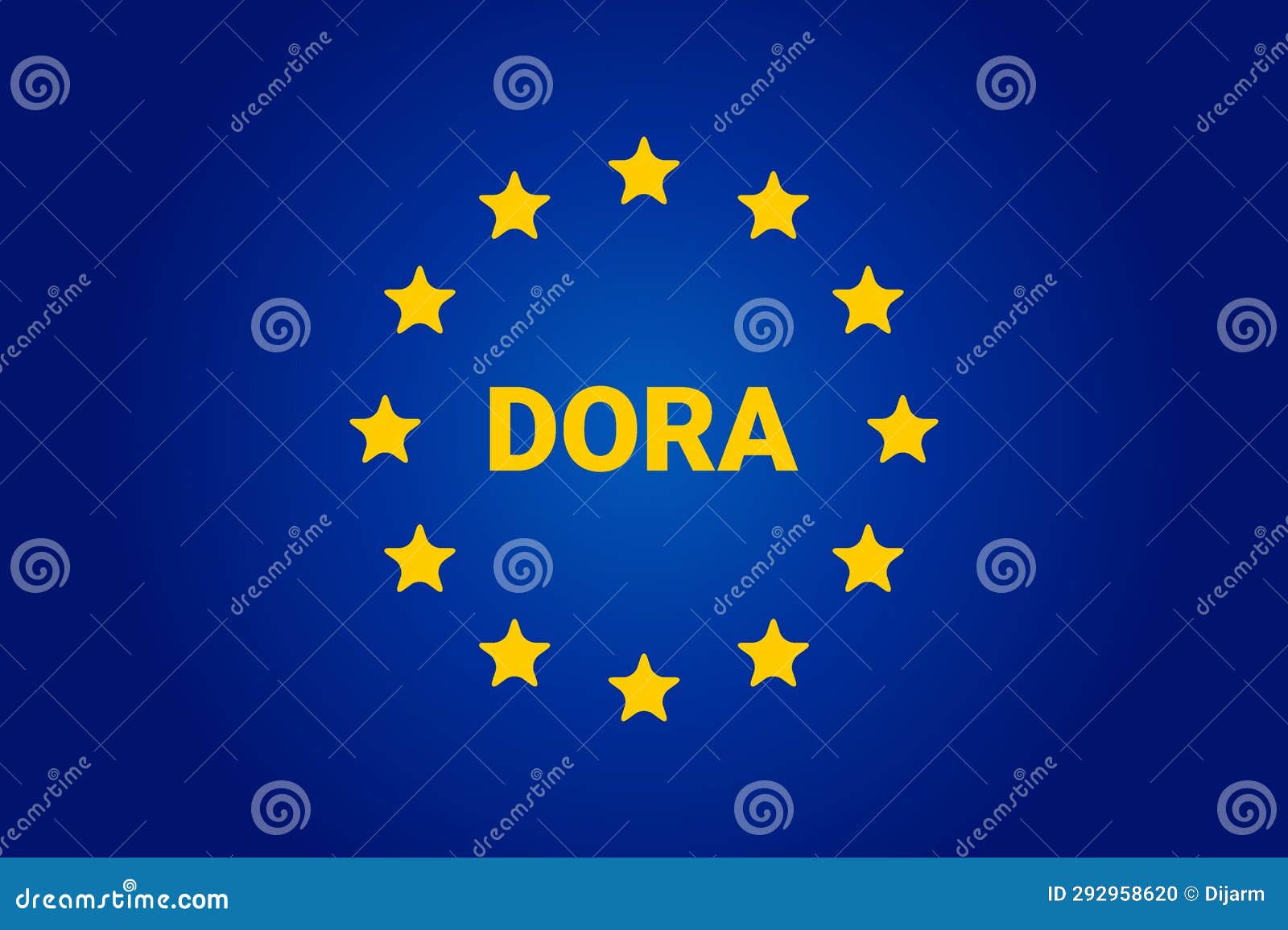 DORA - Digital Operational Resilience Act. EU Flag. Vector Illustration ...