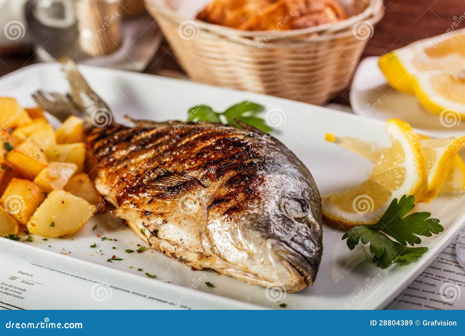 Dorado fish stock image. Image of dish, dorado, golden - 28804389
