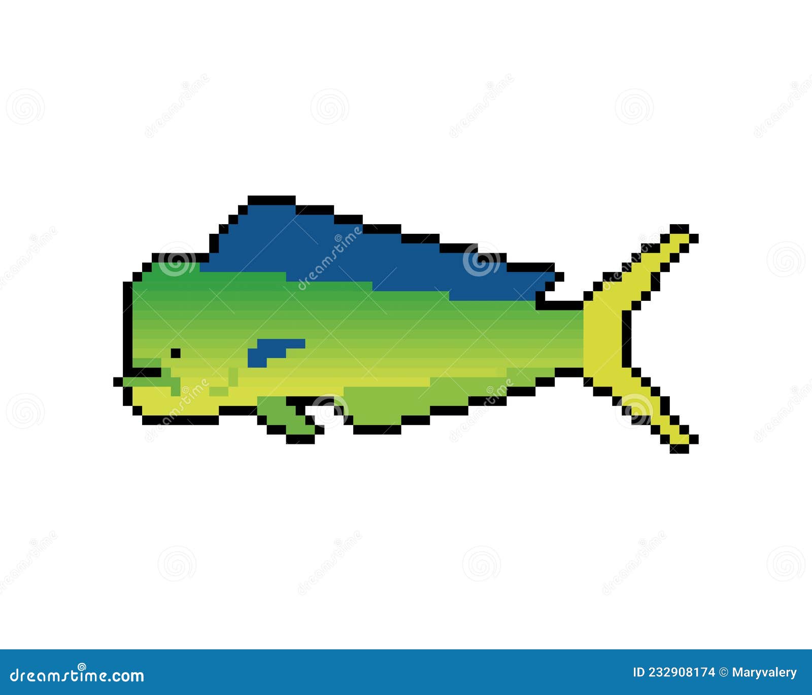Fish Pixel Art Pattern Seamless. 8 Bit Carp Background. Pixelated ...