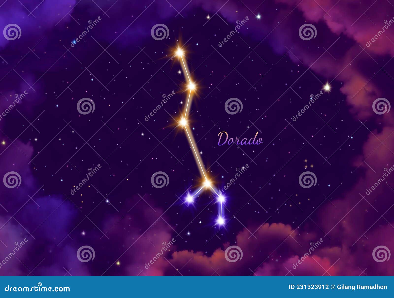 Illustration Image of the Constellation Dorado Stock Illustration ...