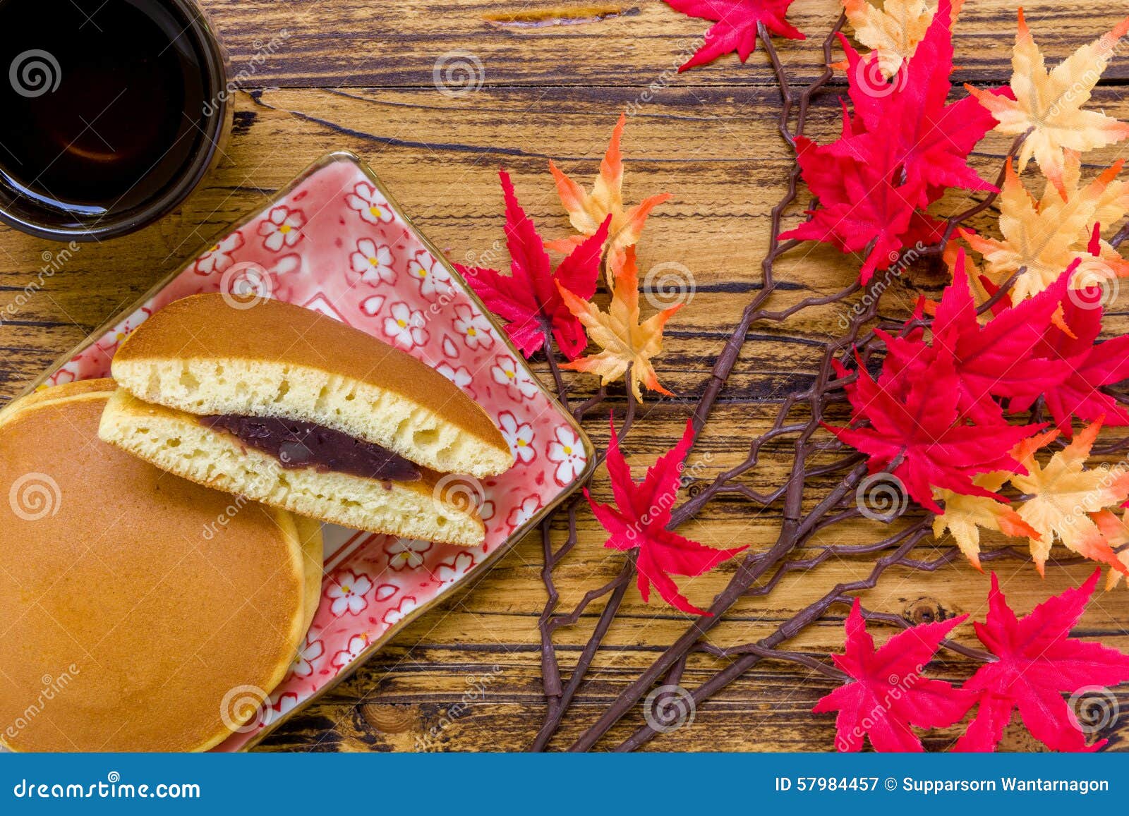 Dorayaki Japanese Dessert Background Stock Image - Image of dessert ...