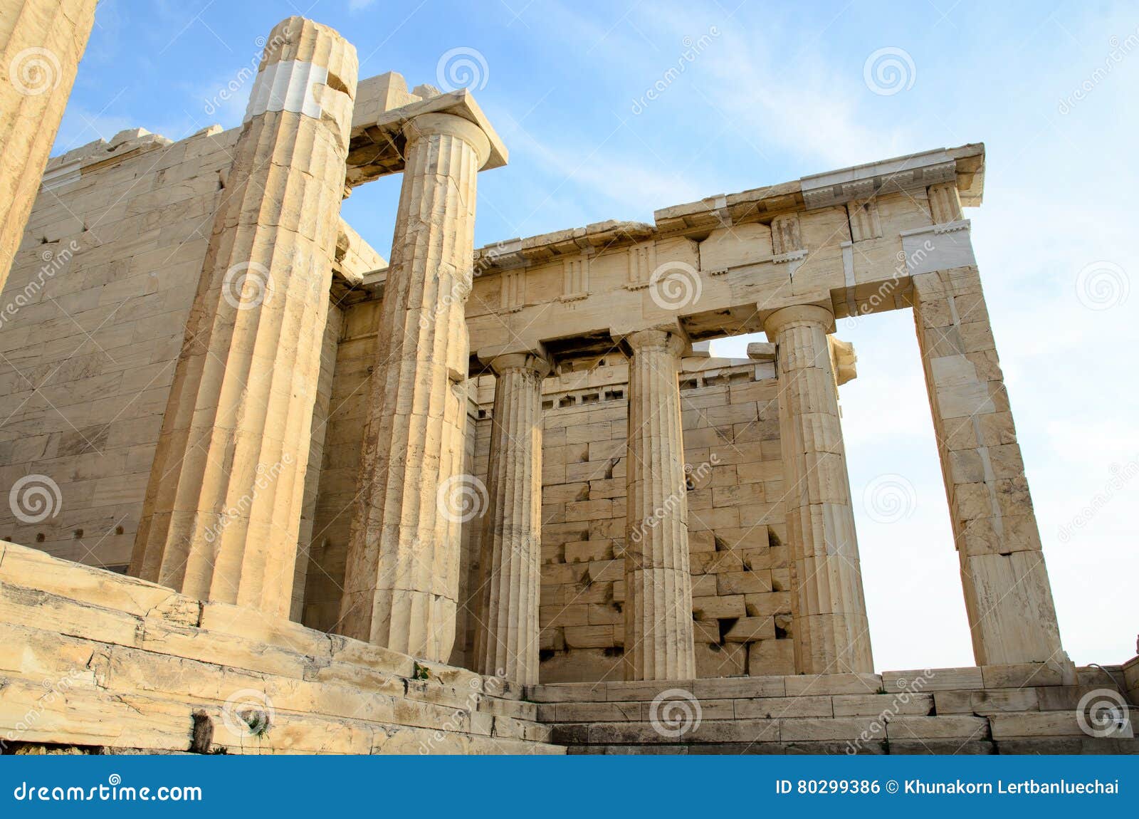 Dorian column stock photo. Image of arch, clouds, outdoor - 80299386