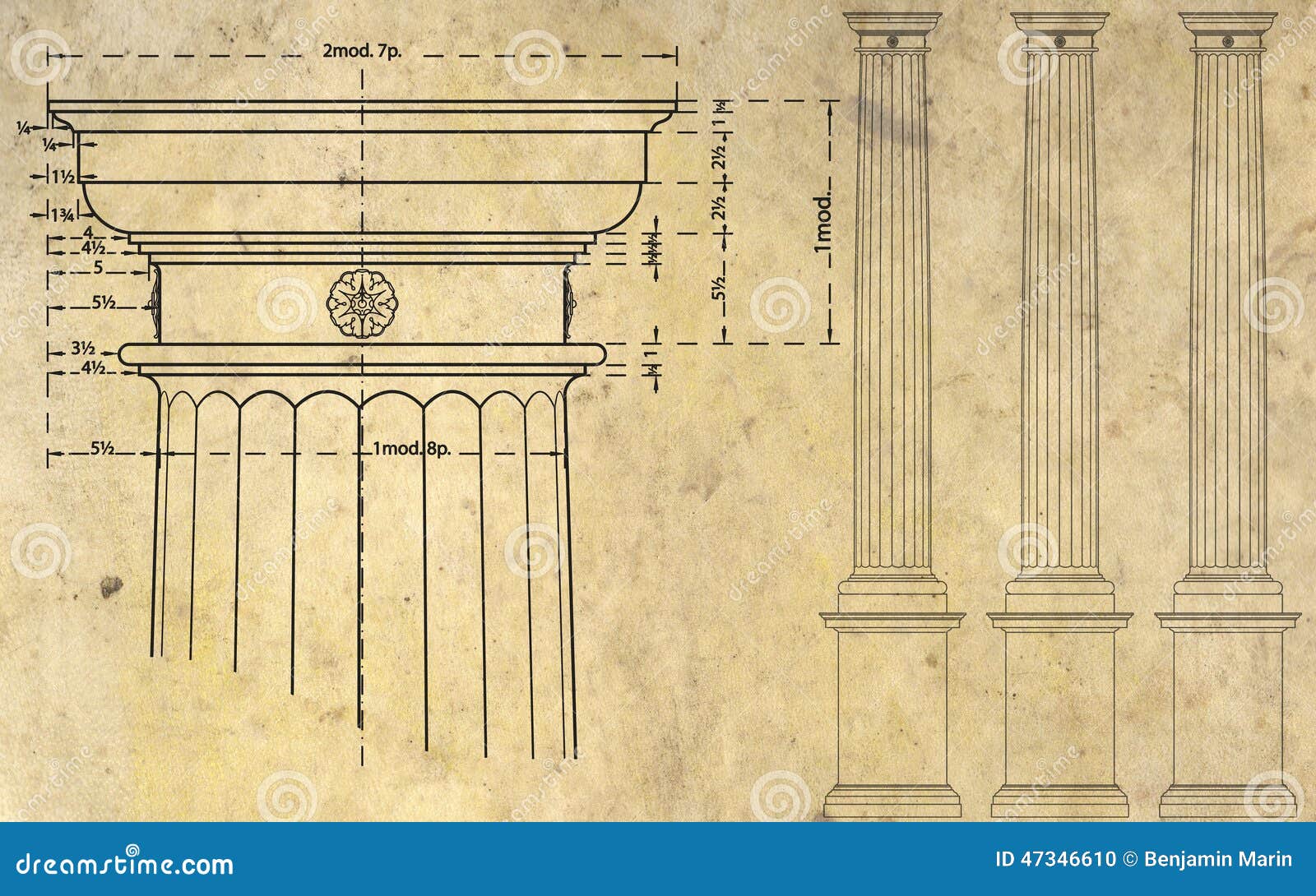 Doric background stock illustration. Illustration of classic - 47346610